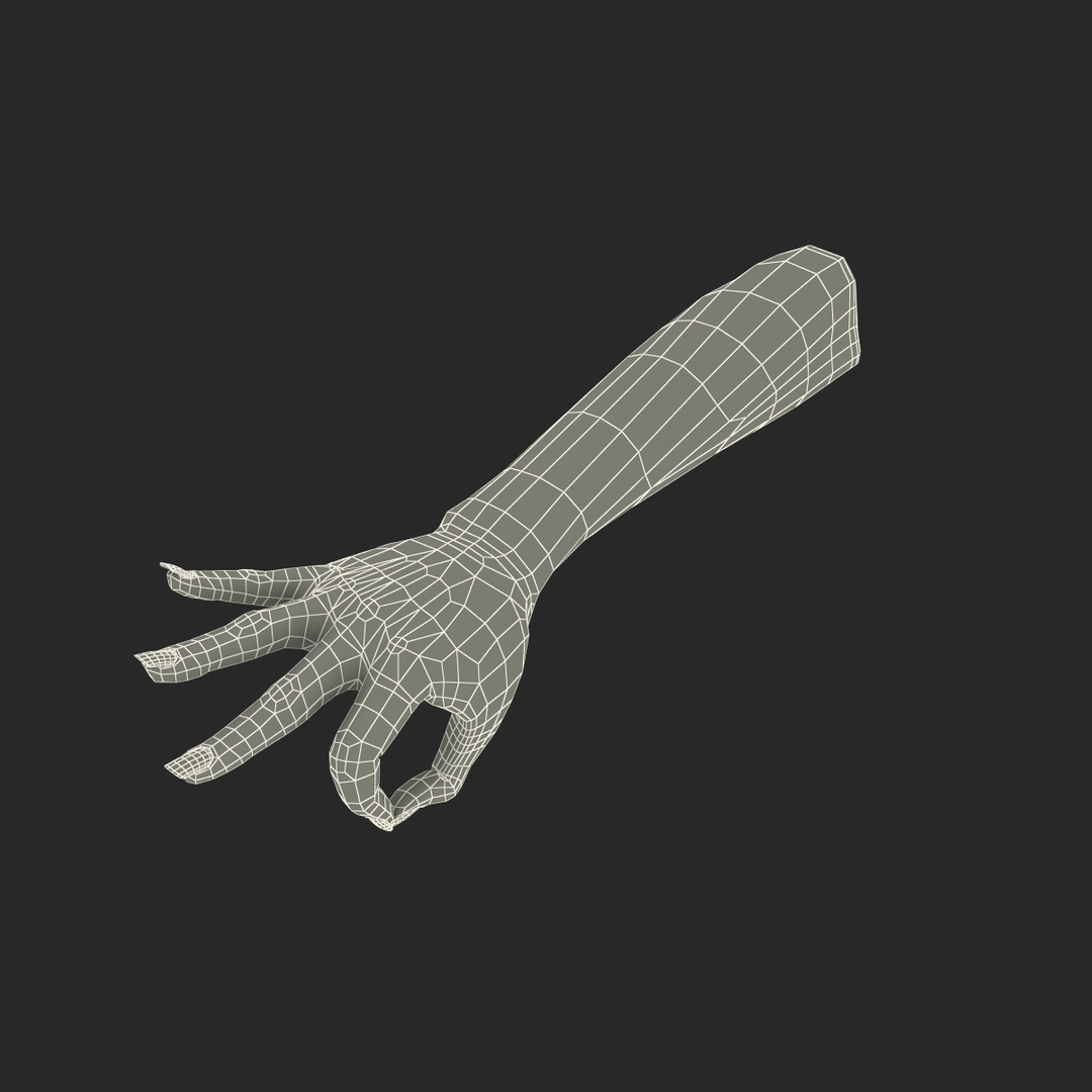 3d Female Hand Ok Sign