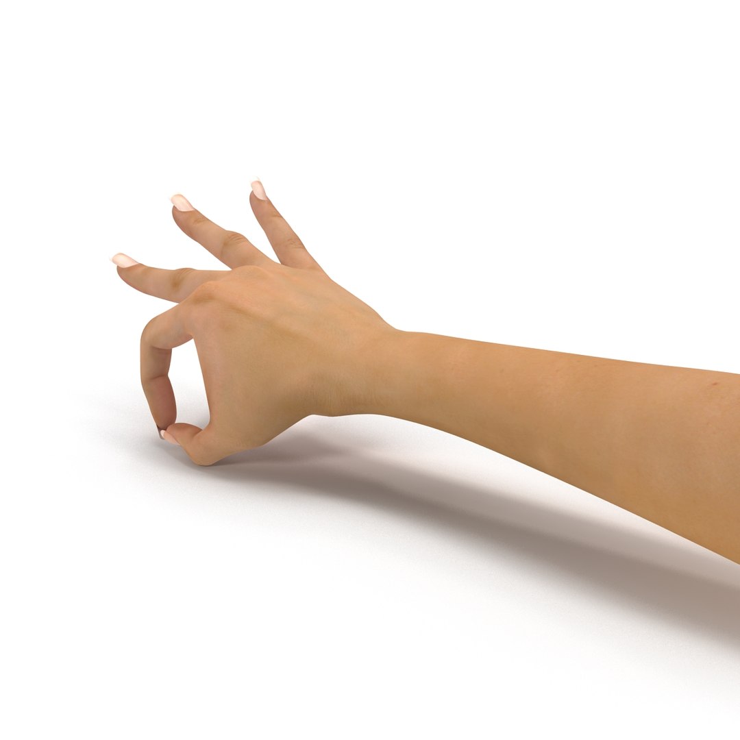 3d Female Hand Ok Sign