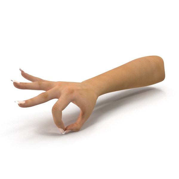 3d female hand ok sign