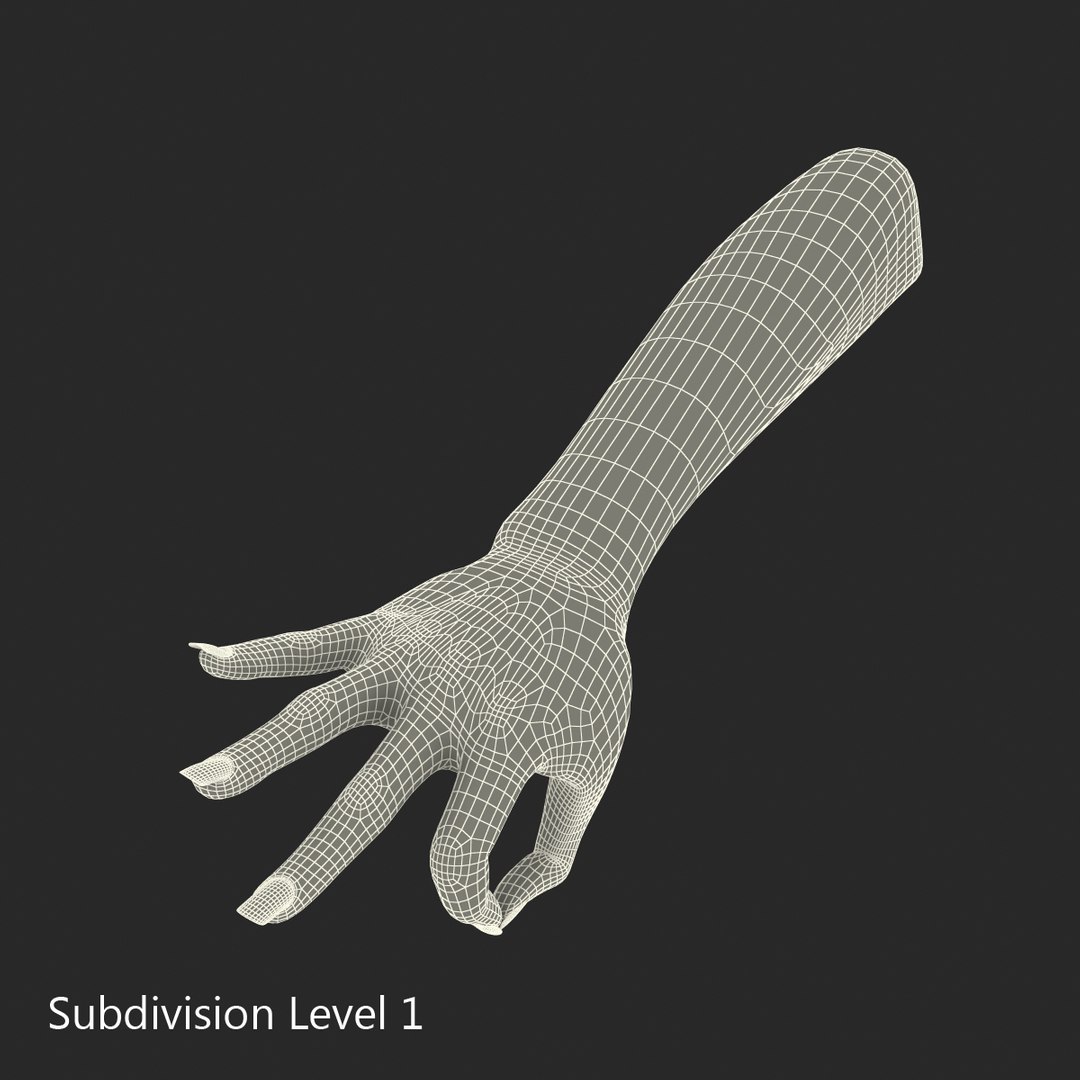 3d Female Hand Ok Sign