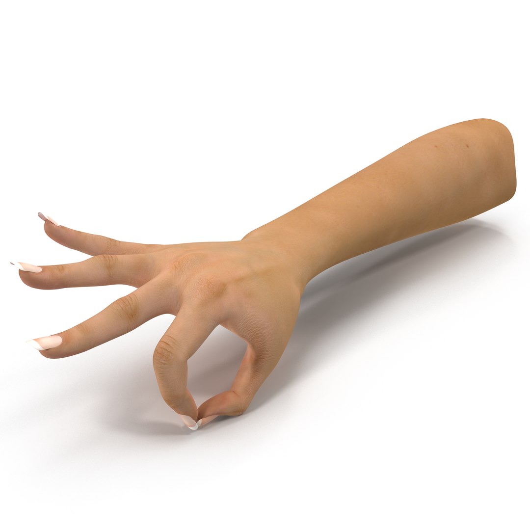 3d Female Hand Ok Sign