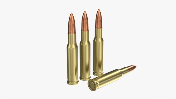 modelo 3d Bala de fusil de 51 mm - TurboSquid 1939878