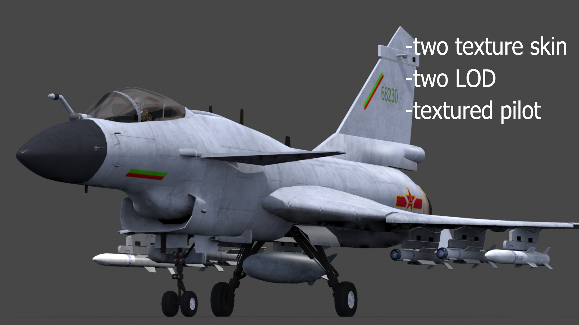 3D Model Vigorous Dragon J10C Jet Fighter - TurboSquid 1951959