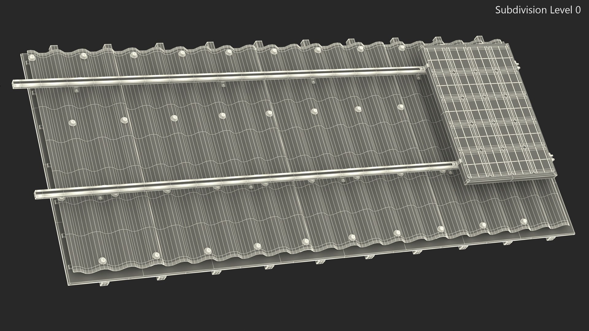 3D Onduline Roofing With Solar Panel - TurboSquid 2248101