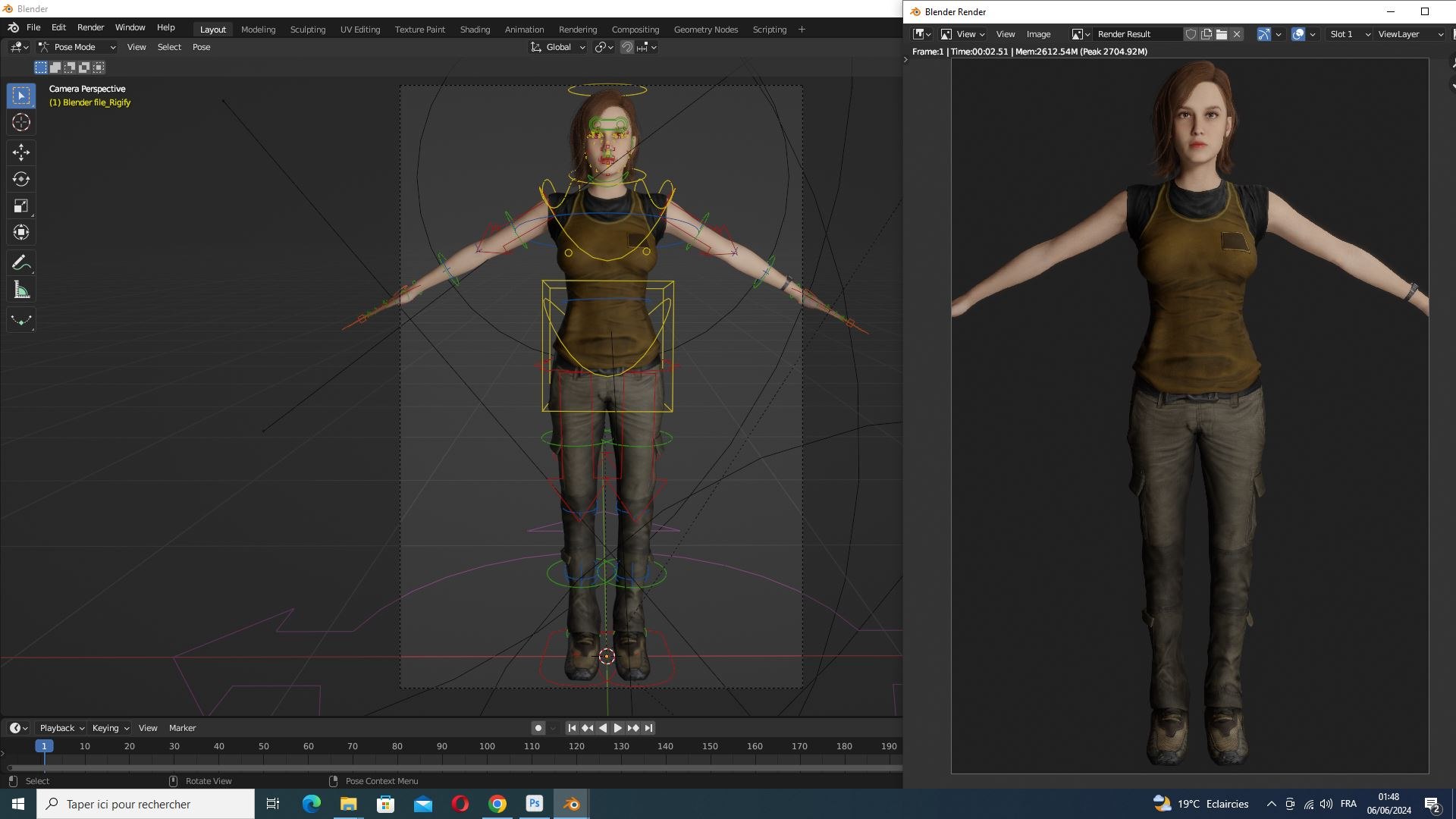 Sabrina- Realistic Woman With Repairman Cloth 3D Model - TurboSquid 2244147
