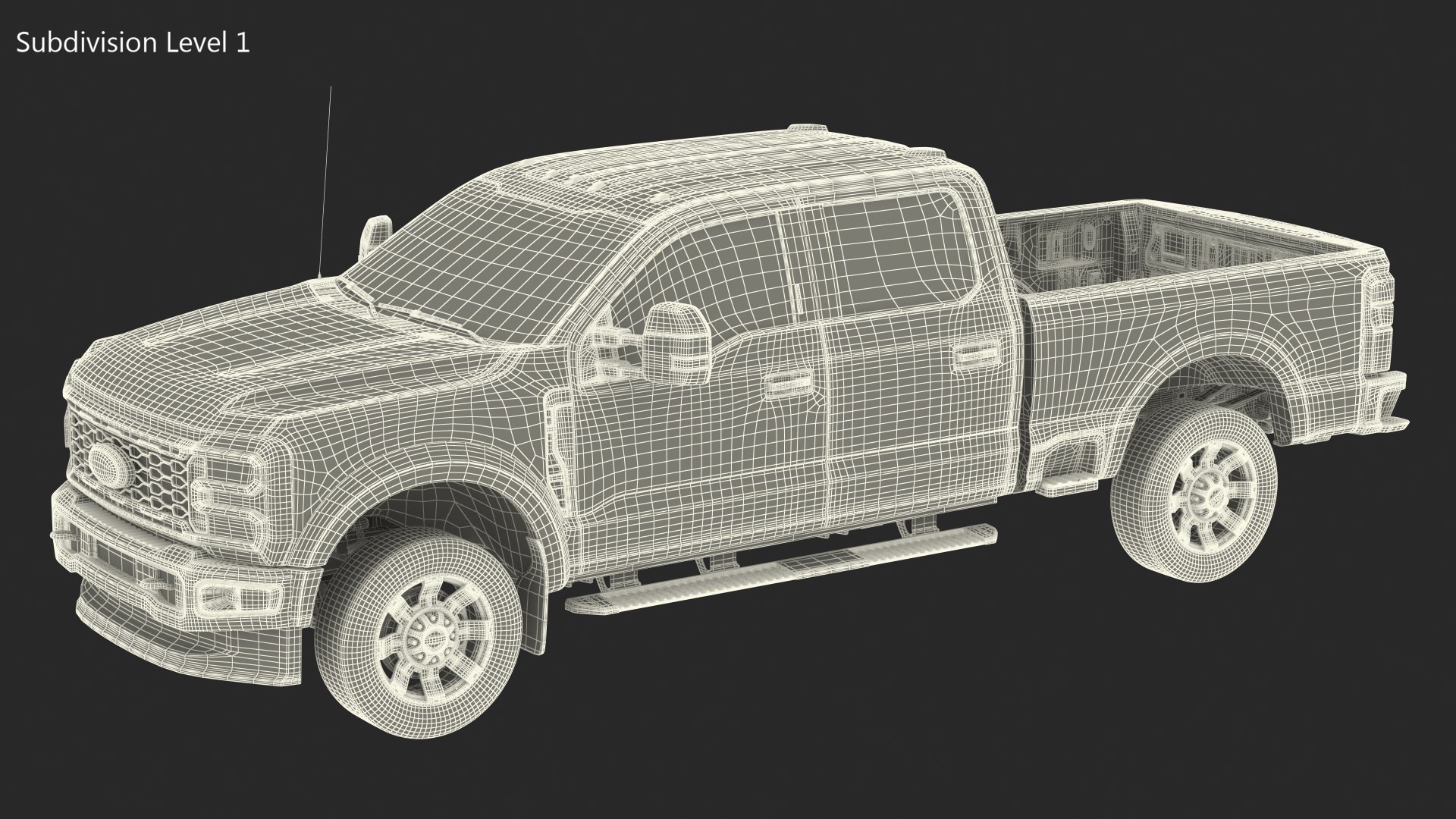 3D Ford Super Duty F550 Pickup Red Rigged - TurboSquid 2097573