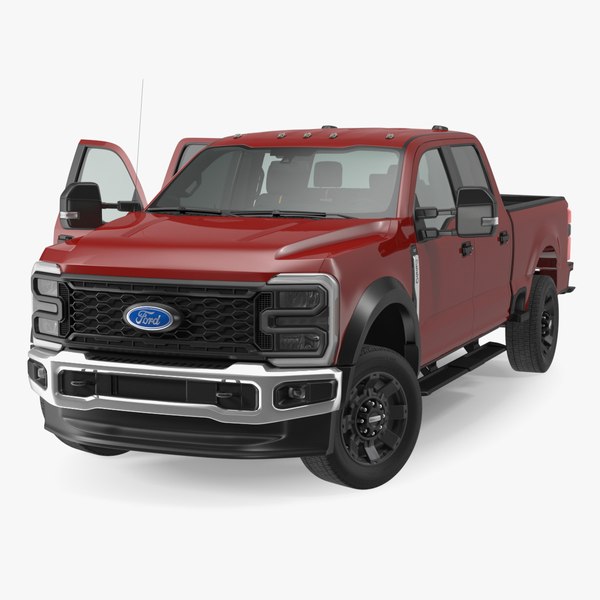 Ford Super Duty F550 Pickup Red Rigged 3D-Modell - TurboSquid 2097573