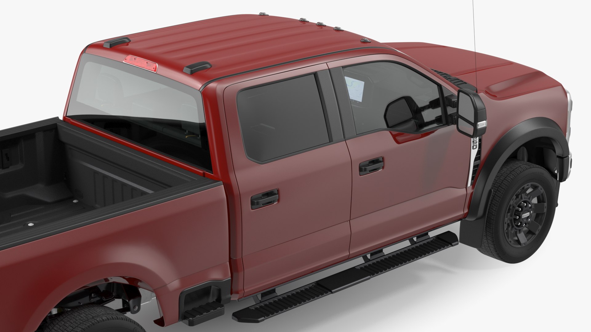 3D Ford Super Duty F550 Pickup Red Rigged - TurboSquid 2097573