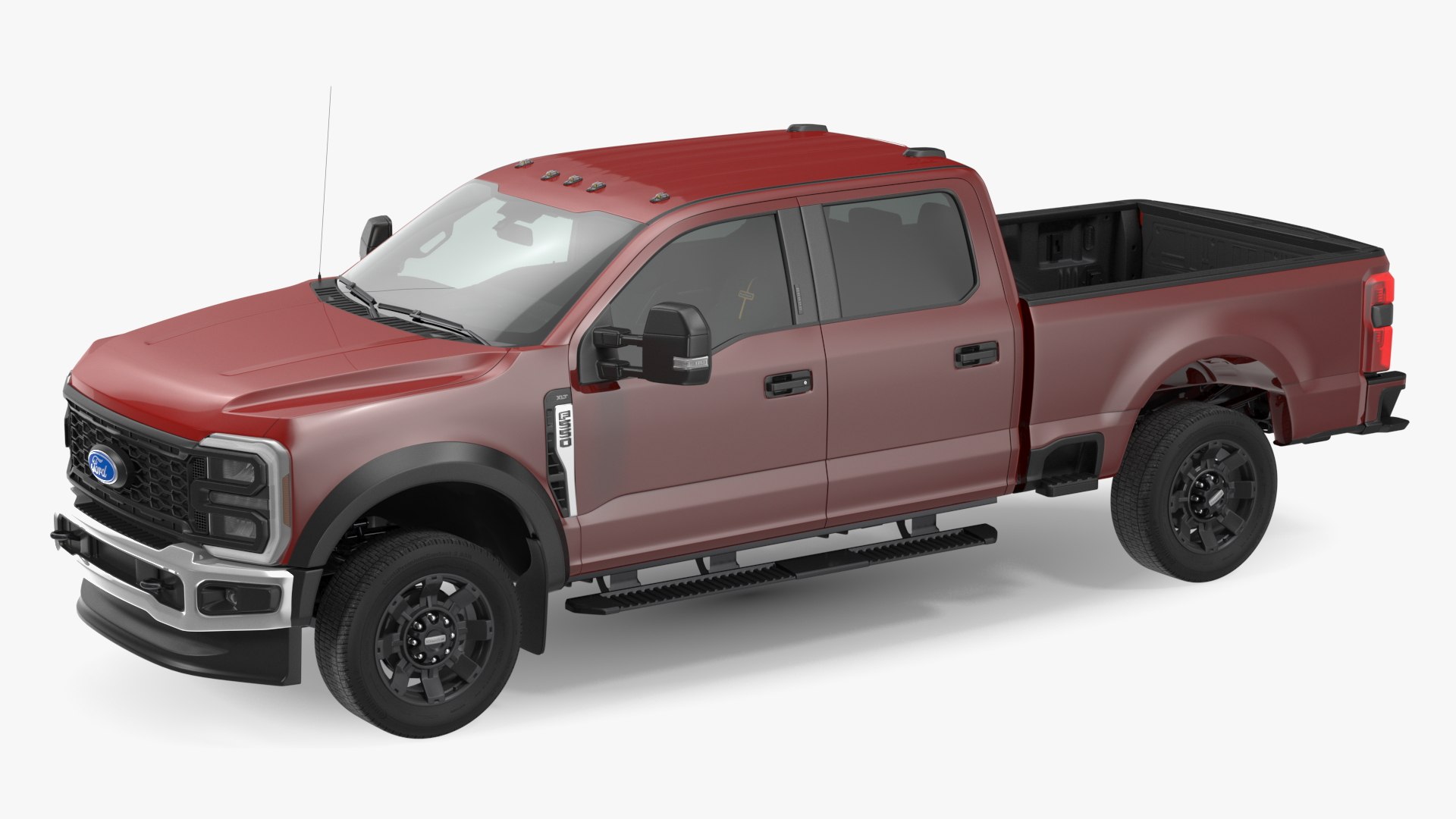 3D Ford Super Duty F550 Pickup Red Rigged - TurboSquid 2097573
