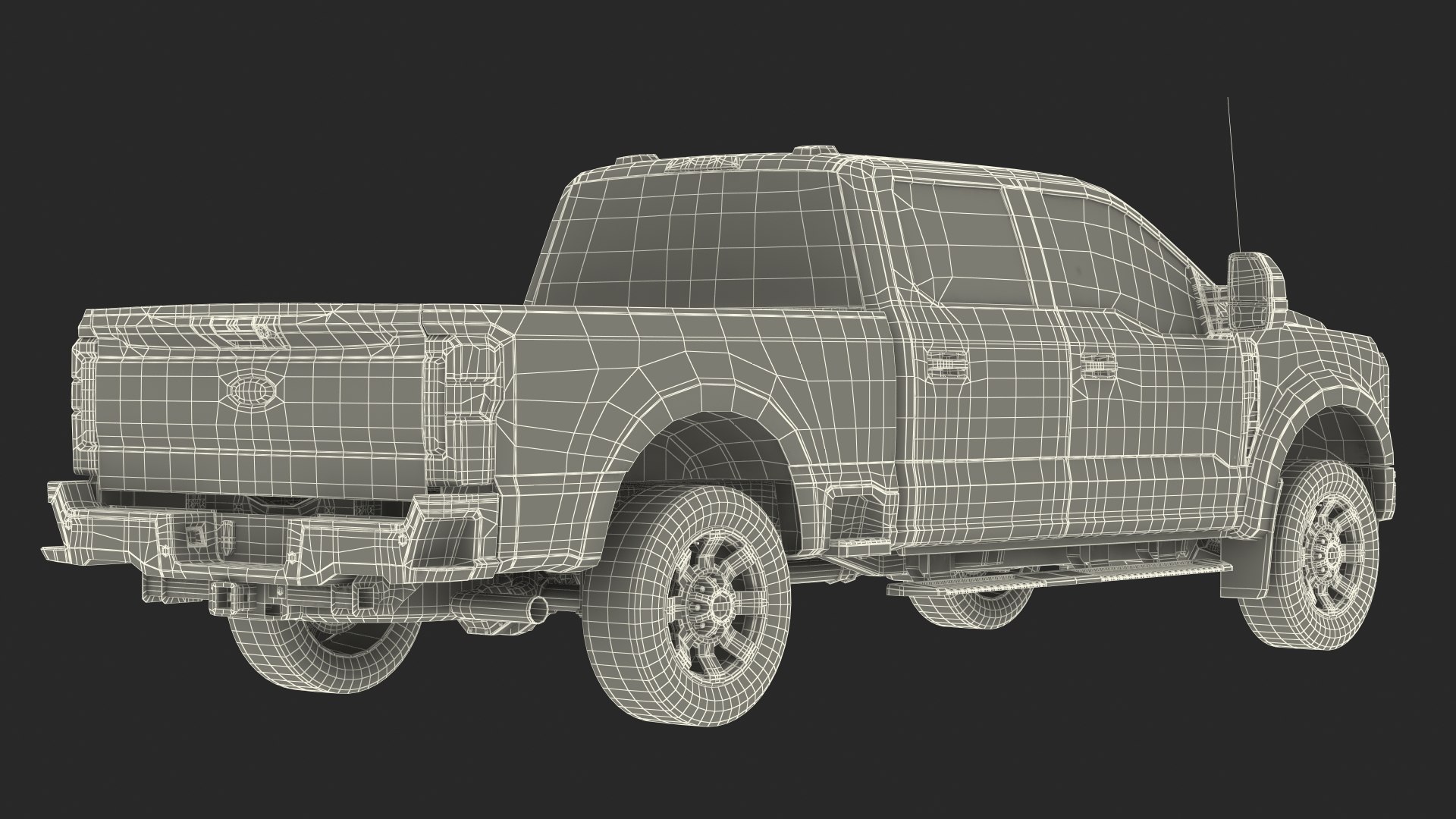 3D Ford Super Duty F550 Pickup Red Rigged - TurboSquid 2097573