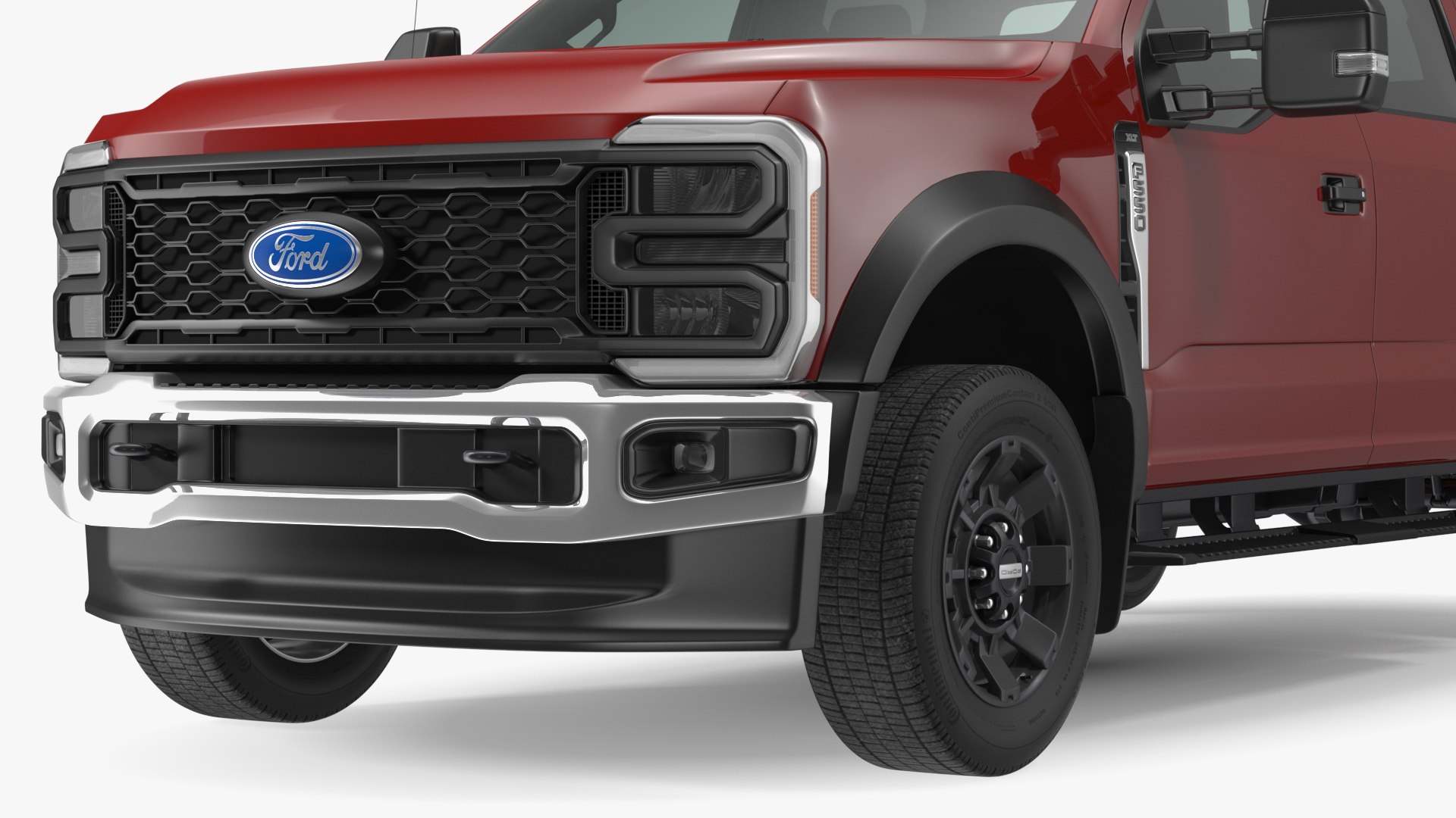 3D Ford Super Duty F550 Pickup Red Rigged - TurboSquid 2097573