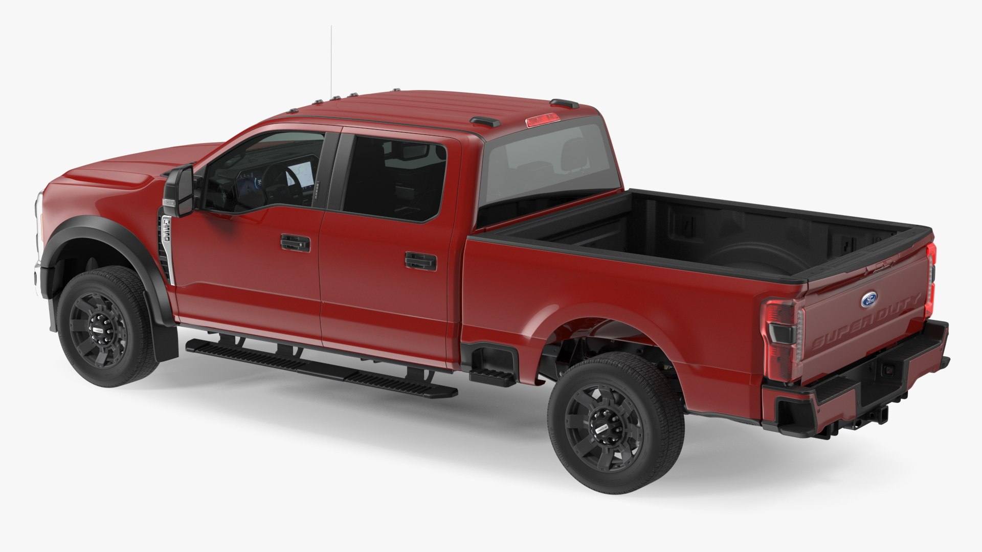 3D Ford Super Duty F550 Pickup Red Rigged - TurboSquid 2097573