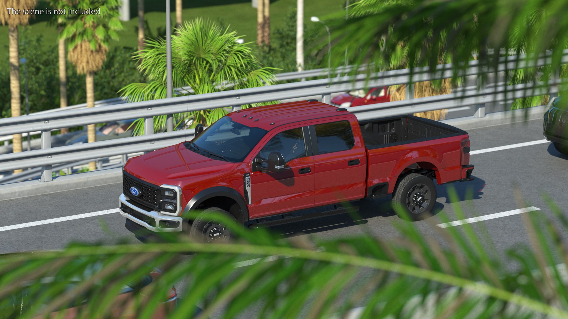 3D Ford Super Duty F550 Pickup Red Rigged - TurboSquid 2097573