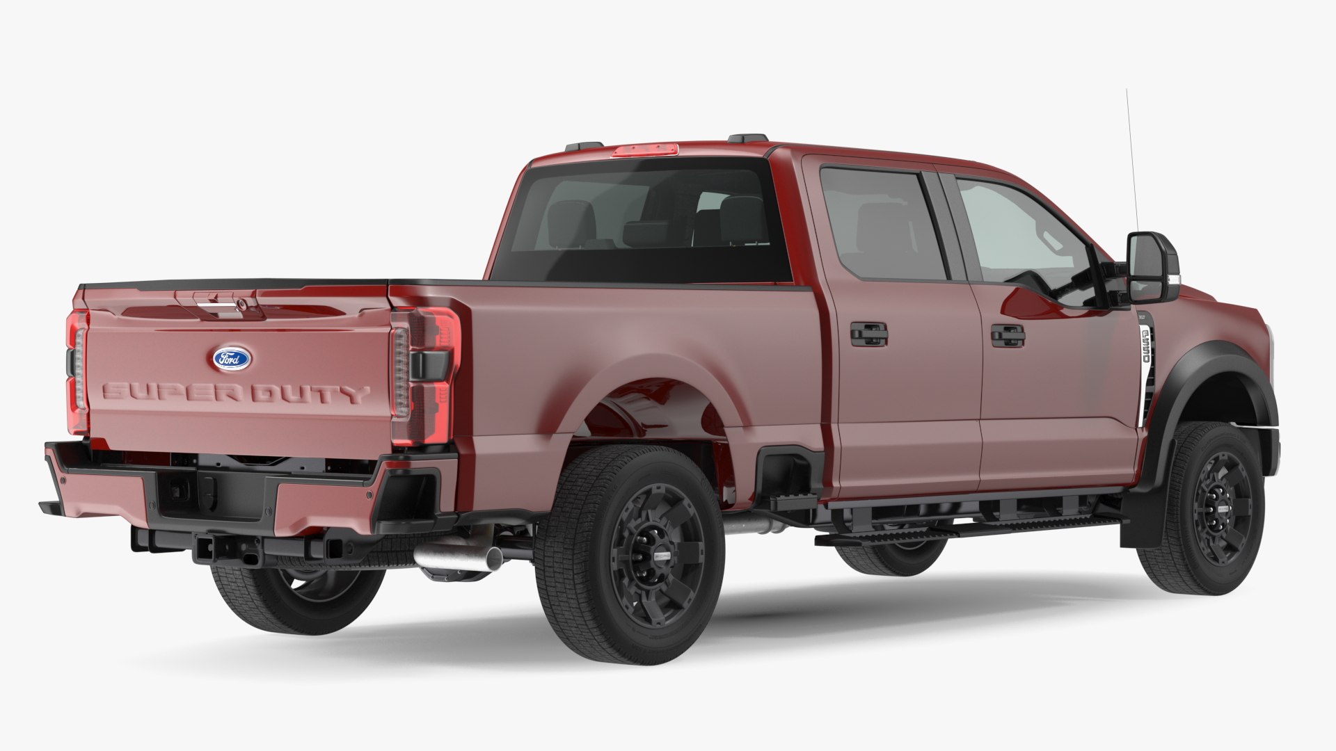3D Ford Super Duty F550 Pickup Red Rigged - TurboSquid 2097573