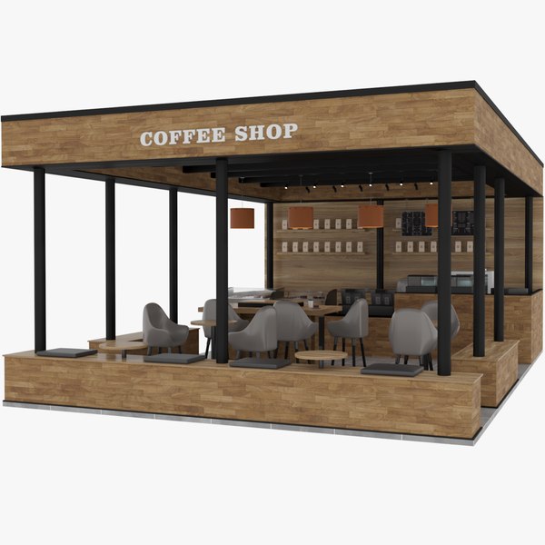 Coffee shop 3D - TurboSquid 1508552