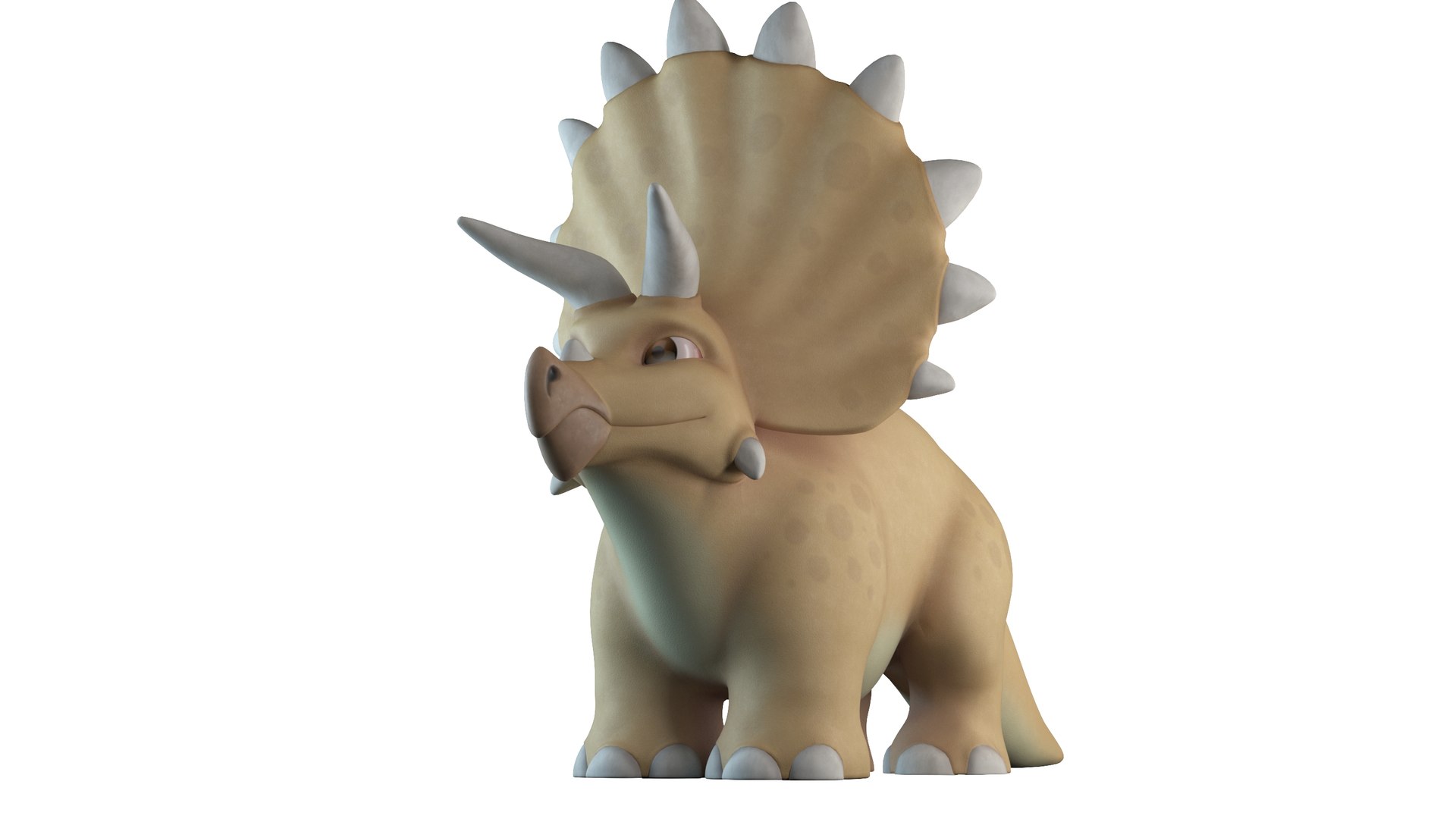 Cartoon Dinosaur Triceraptor Model - TurboSquid 2022244