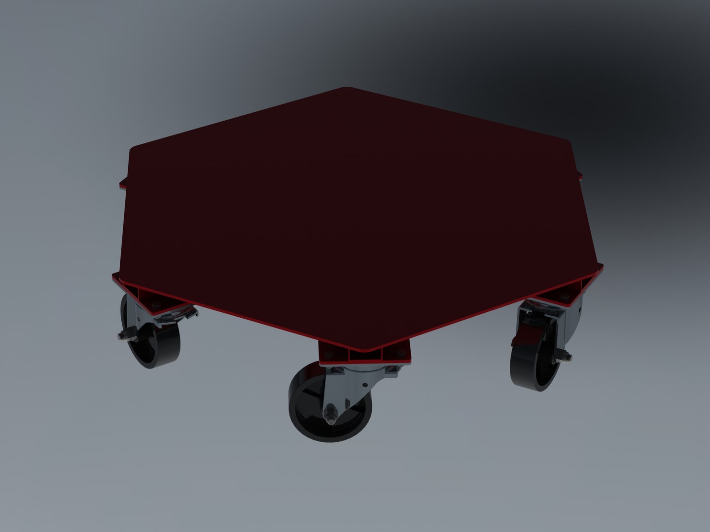 3D Model Hex Platform Trolley Base Only - TurboSquid 2167022