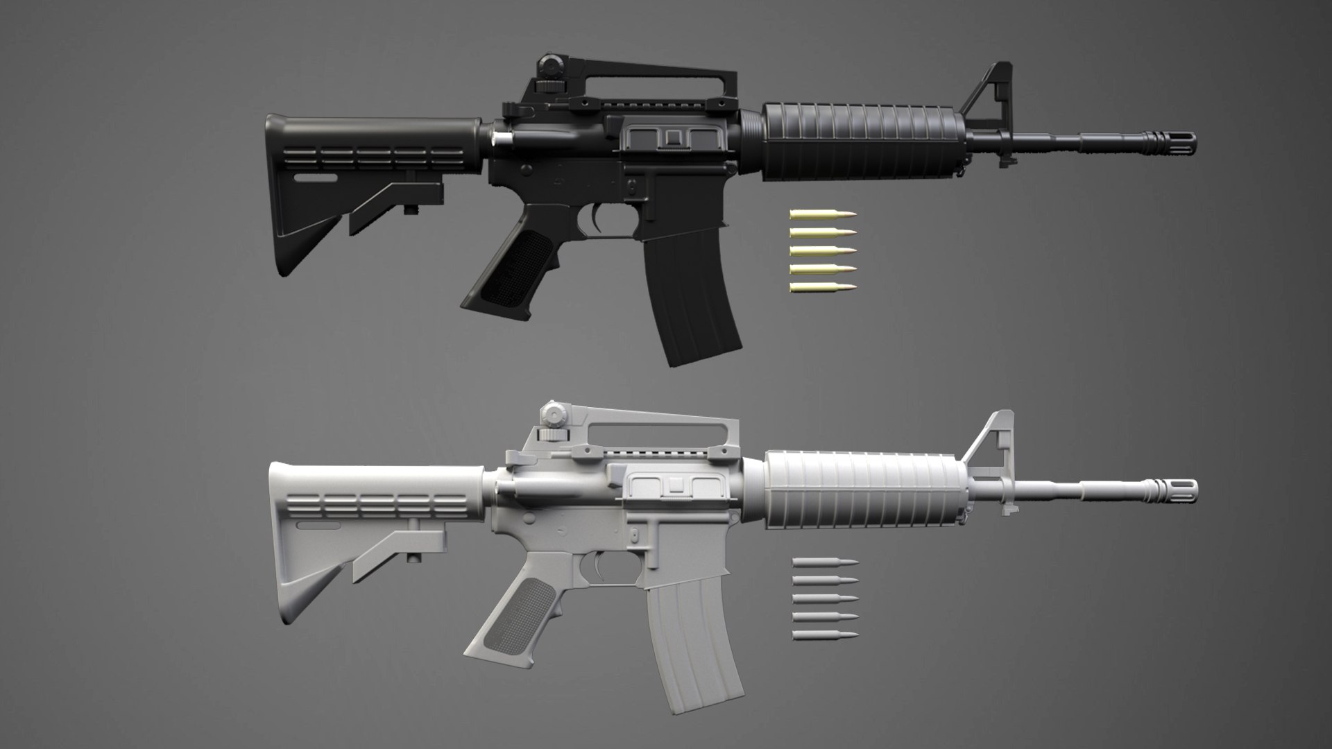 Gun M Model - TurboSquid 1352457