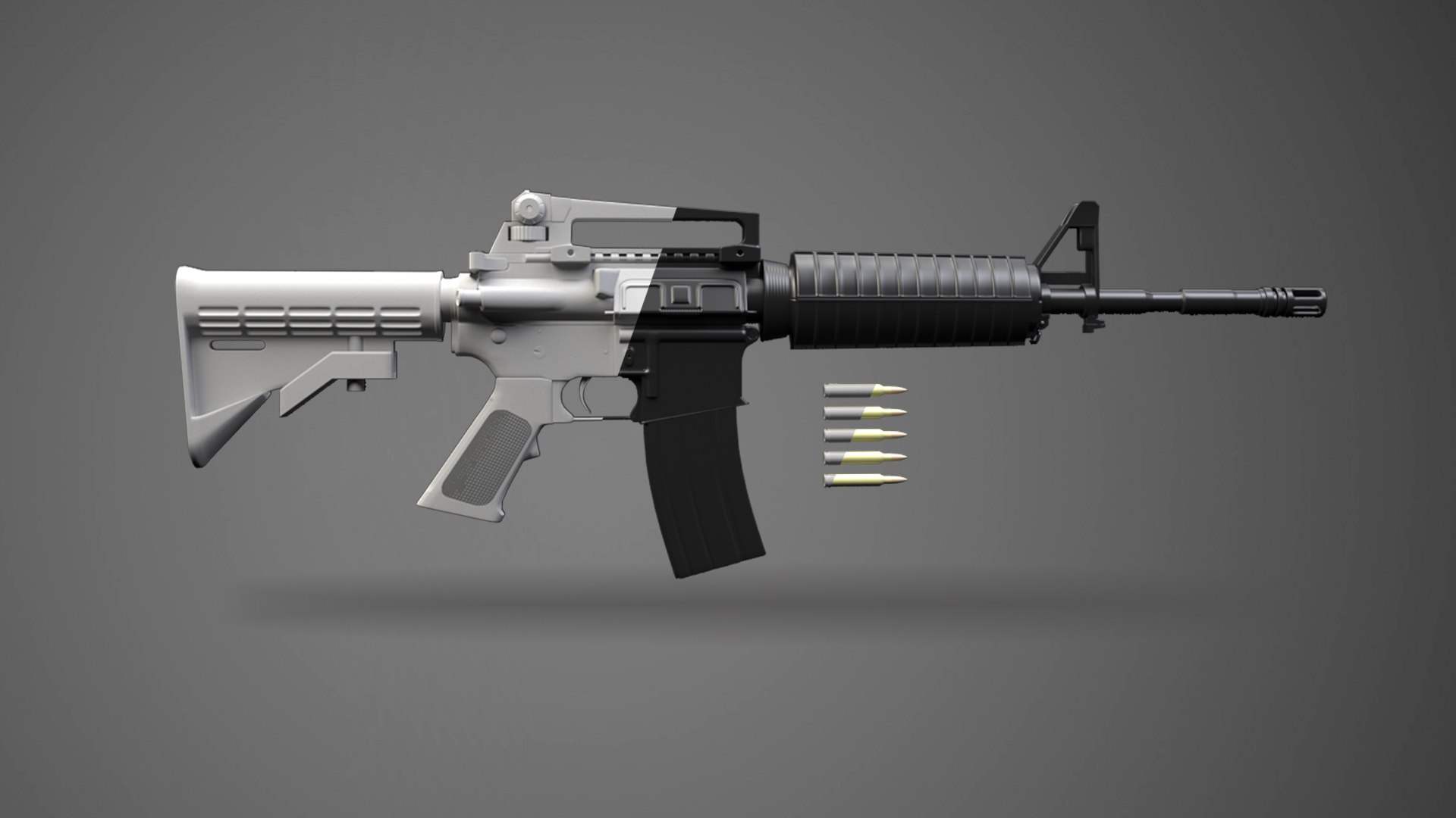 Gun M Model - TurboSquid 1352457