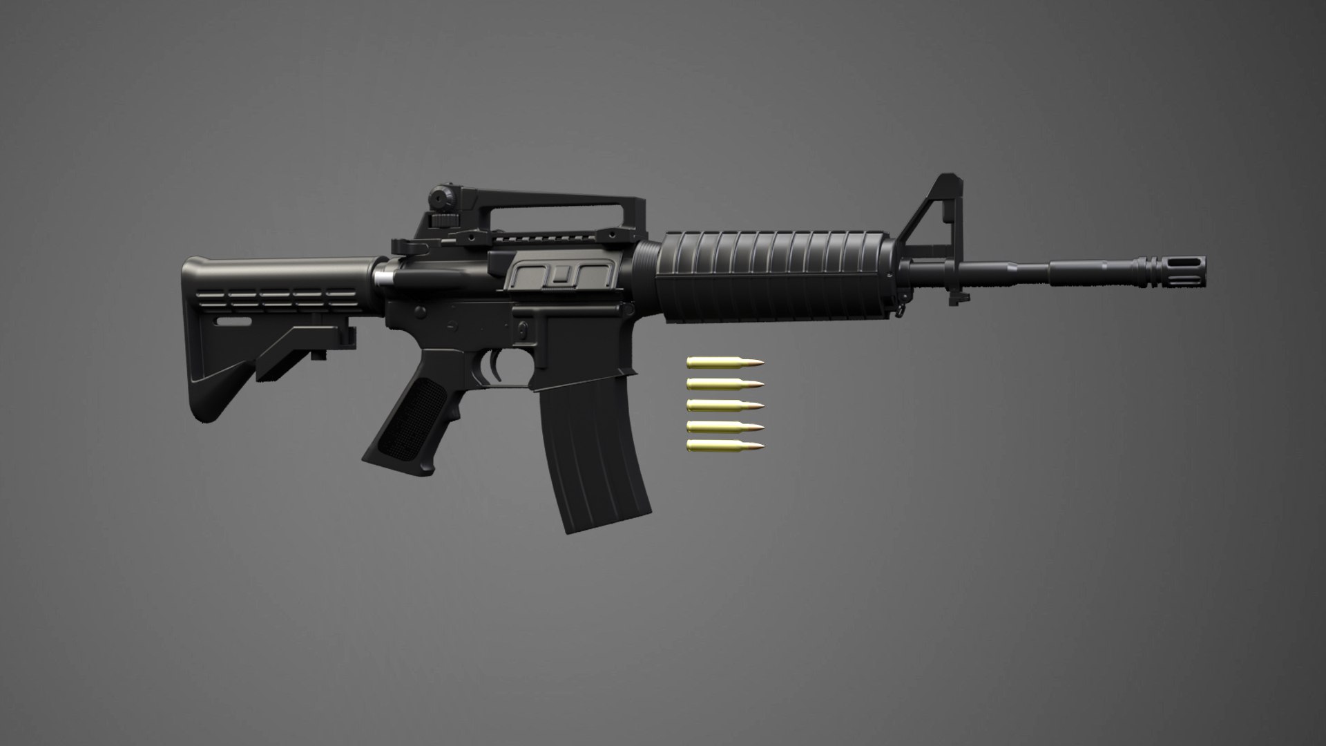 Gun M Model - TurboSquid 1352457