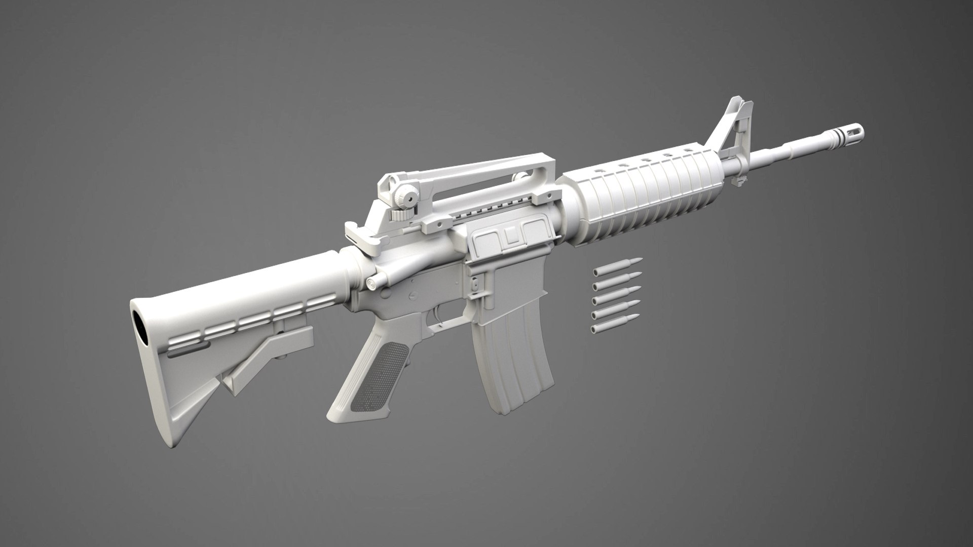 Gun M Model - TurboSquid 1352457