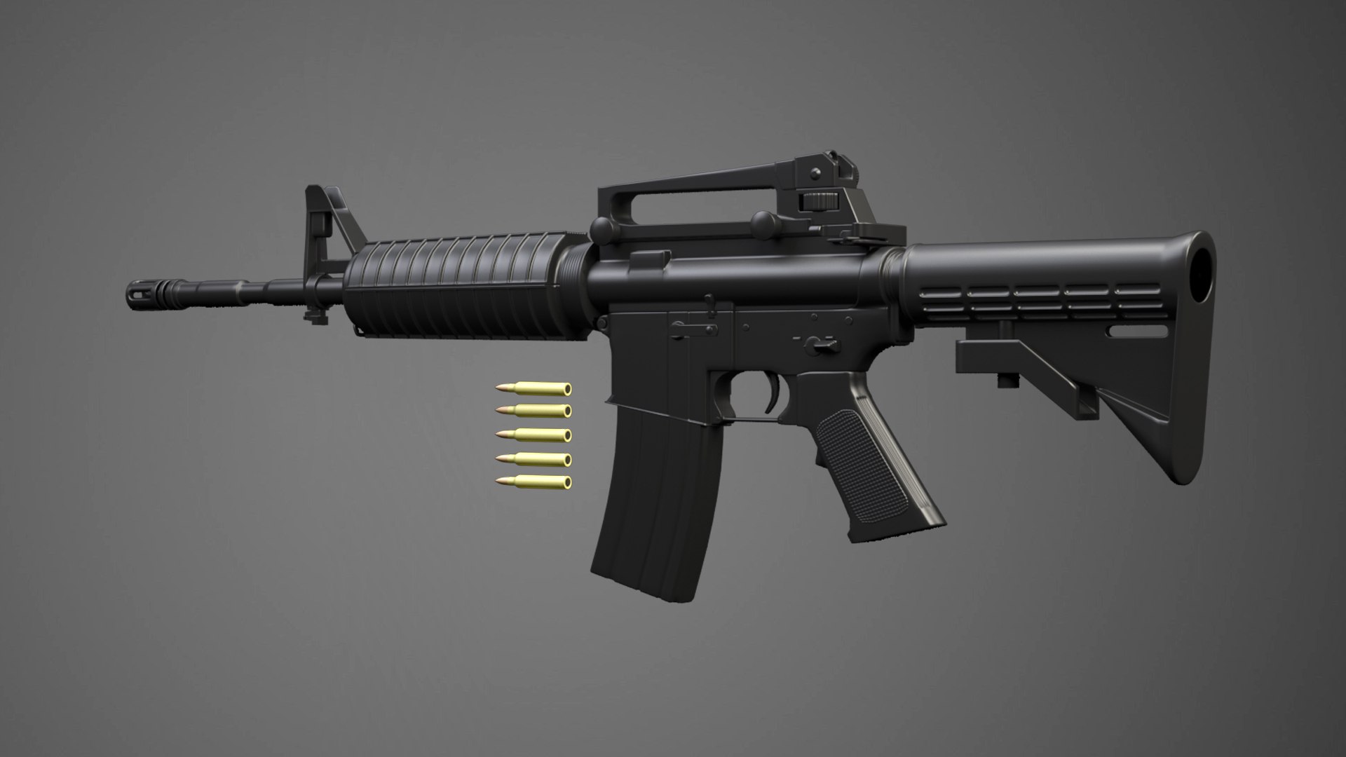 Gun M Model - TurboSquid 1352457