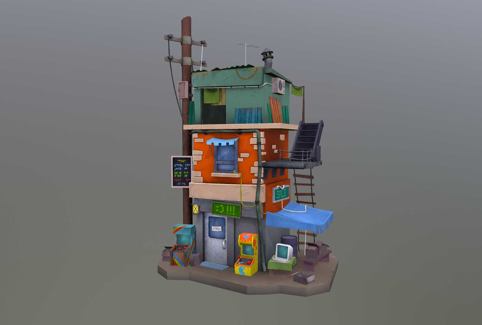 3D Handpainted stylized house - TurboSquid 2024281