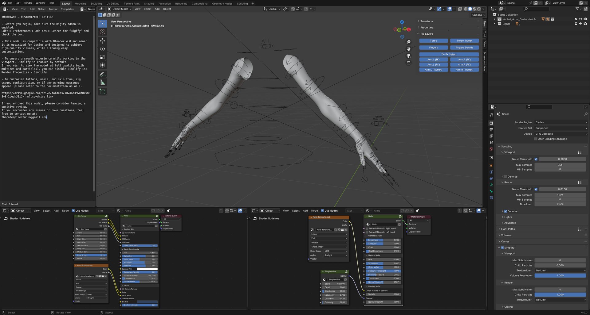 Realistic Neutral Arms - Customizable Edition 3D Model - TurboSquid 2400146