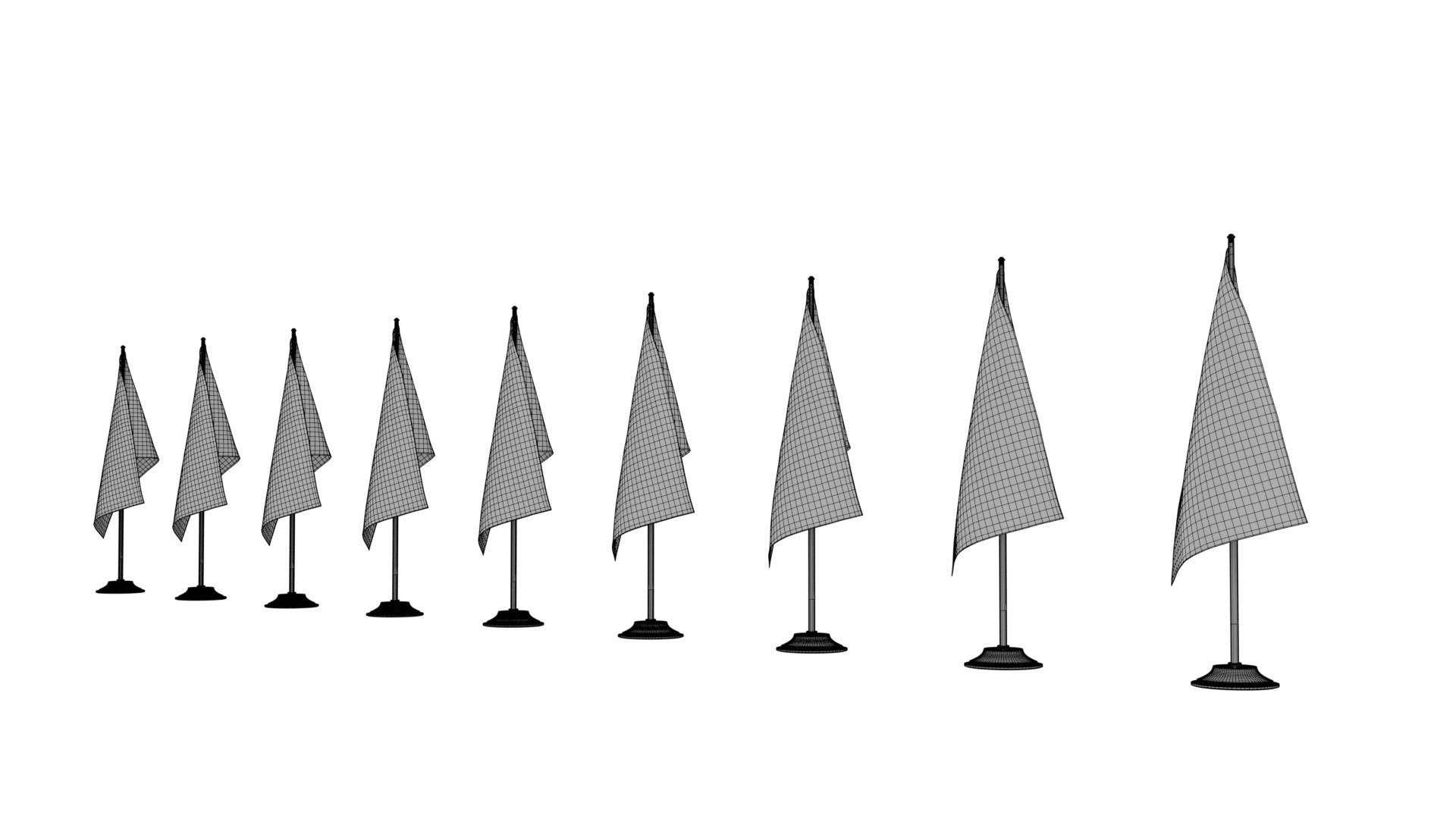 BRICS Countries Table Flags 3D - TurboSquid 2299134