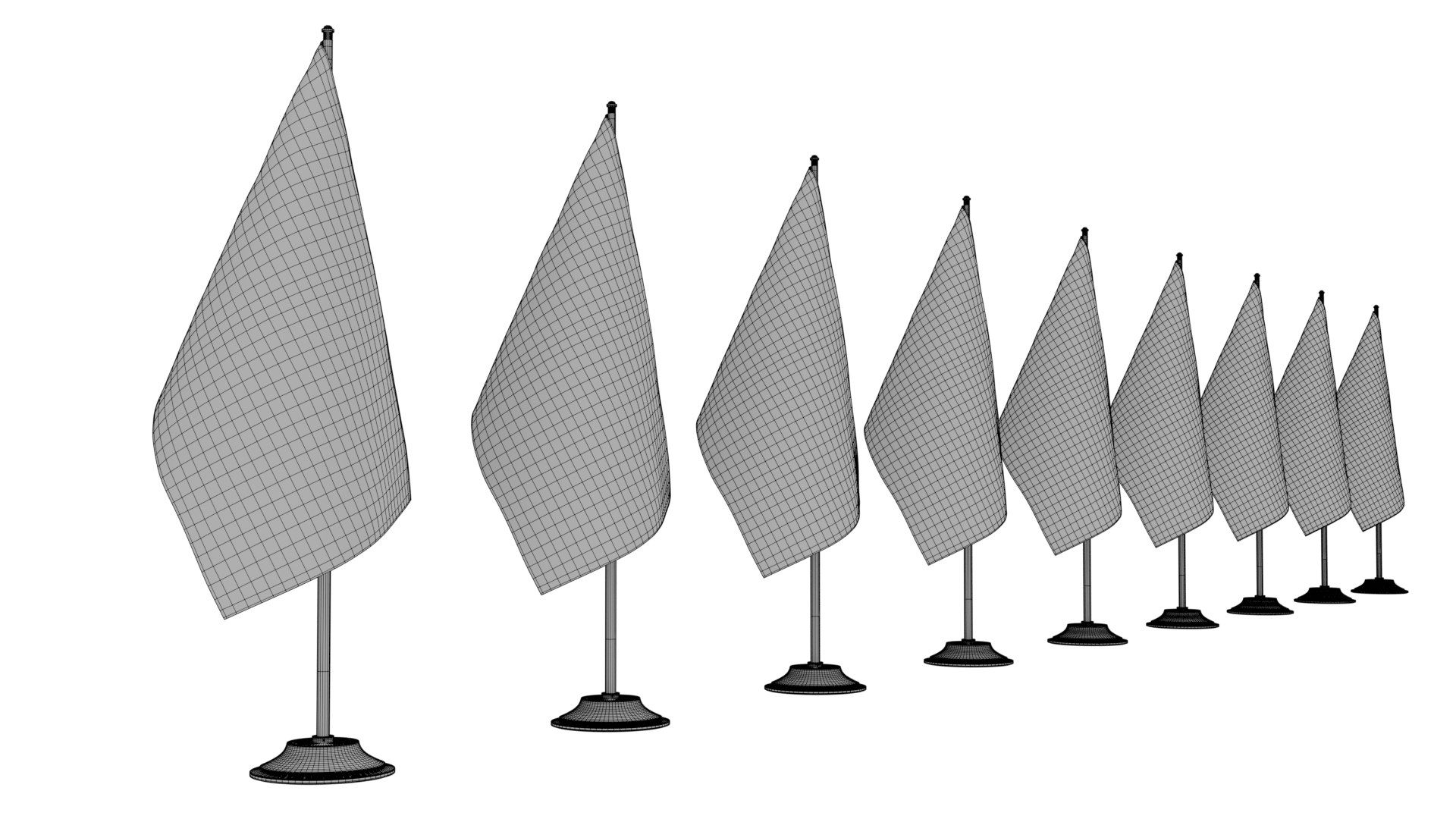 BRICS Countries Table Flags 3D - TurboSquid 2299134