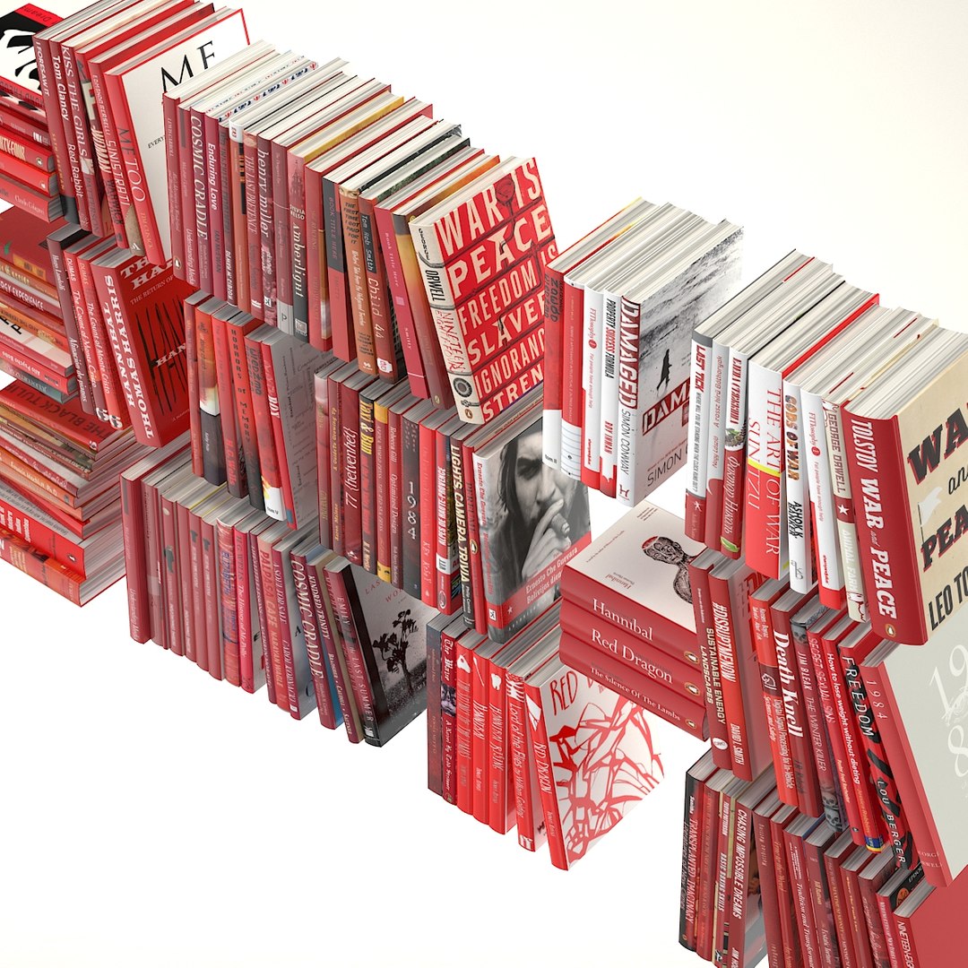3d red books set