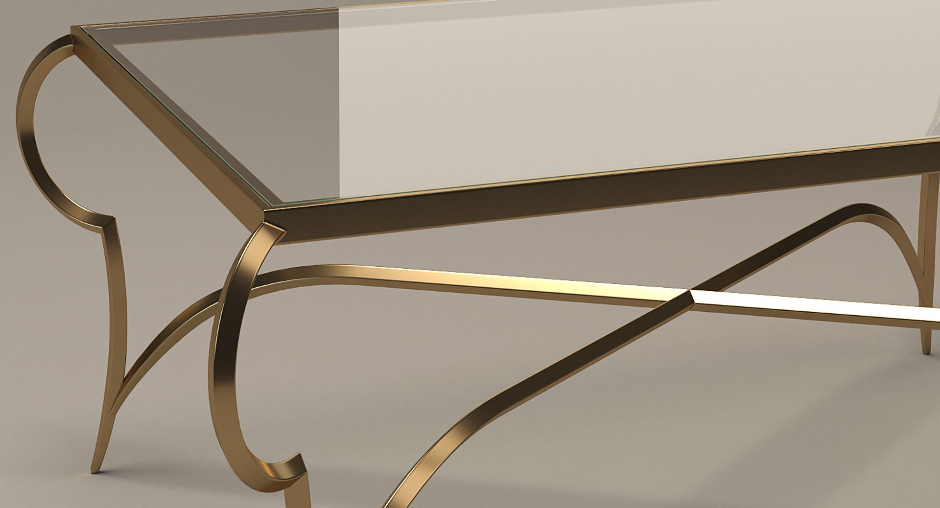 Rectangle Coffee Table Metal 3D Model - TurboSquid 1392049