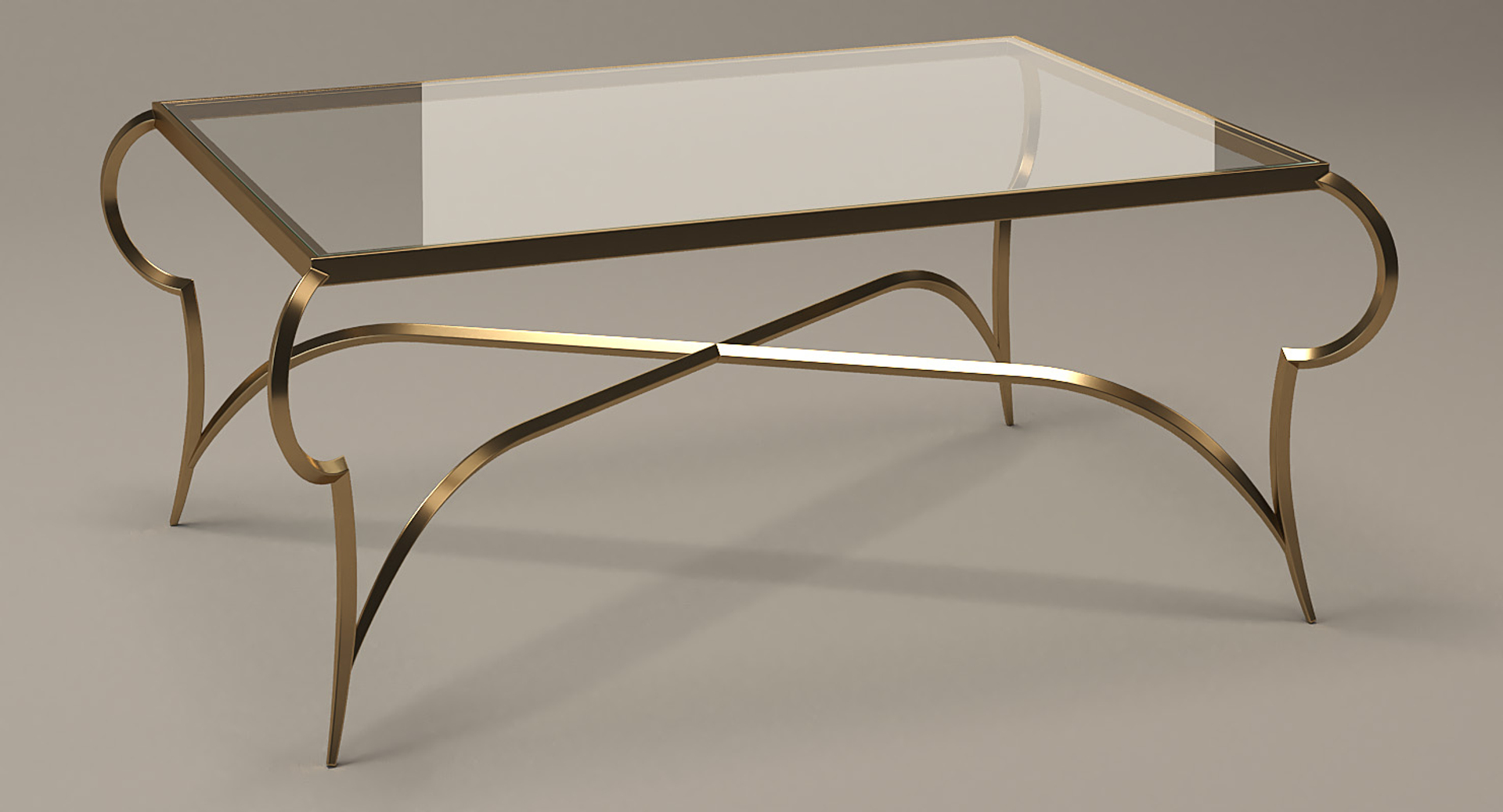 Rectangle Coffee Table Metal 3D Model - TurboSquid 1392049