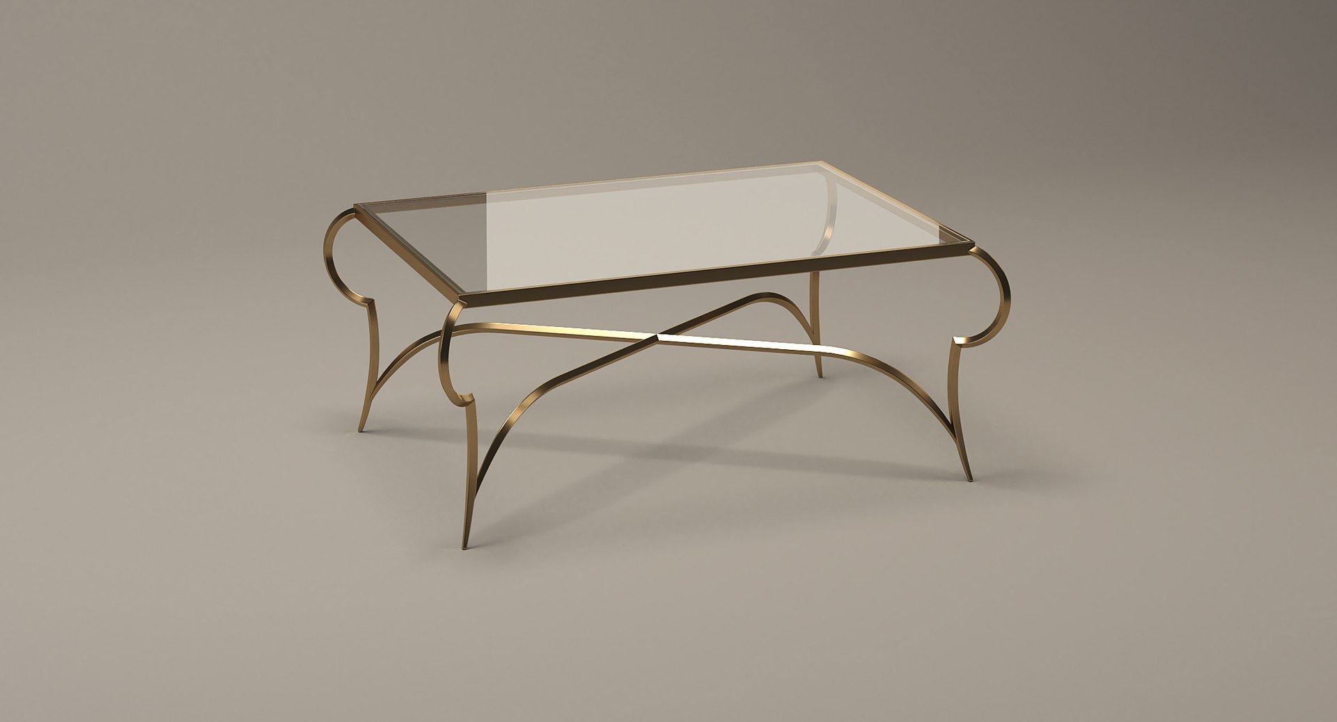 Rectangle Coffee Table Metal 3D Model - TurboSquid 1392049