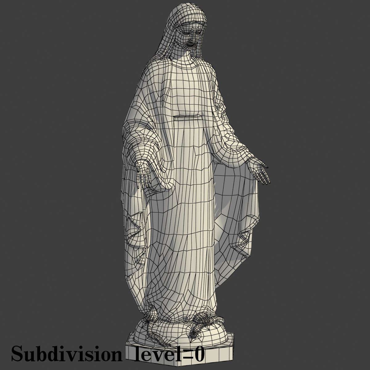 3ds max virgin mary statue