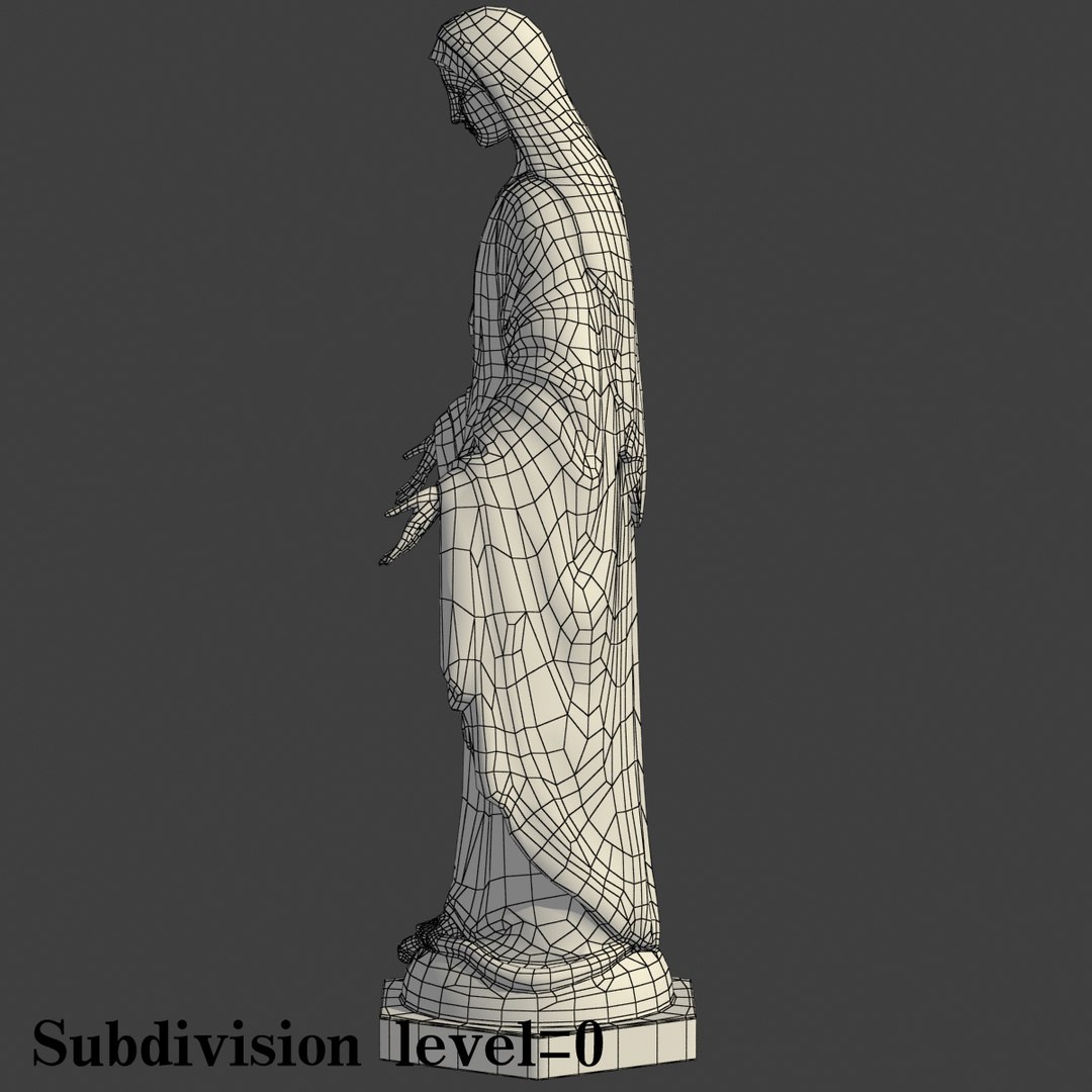 3ds Max Virgin Mary Statue