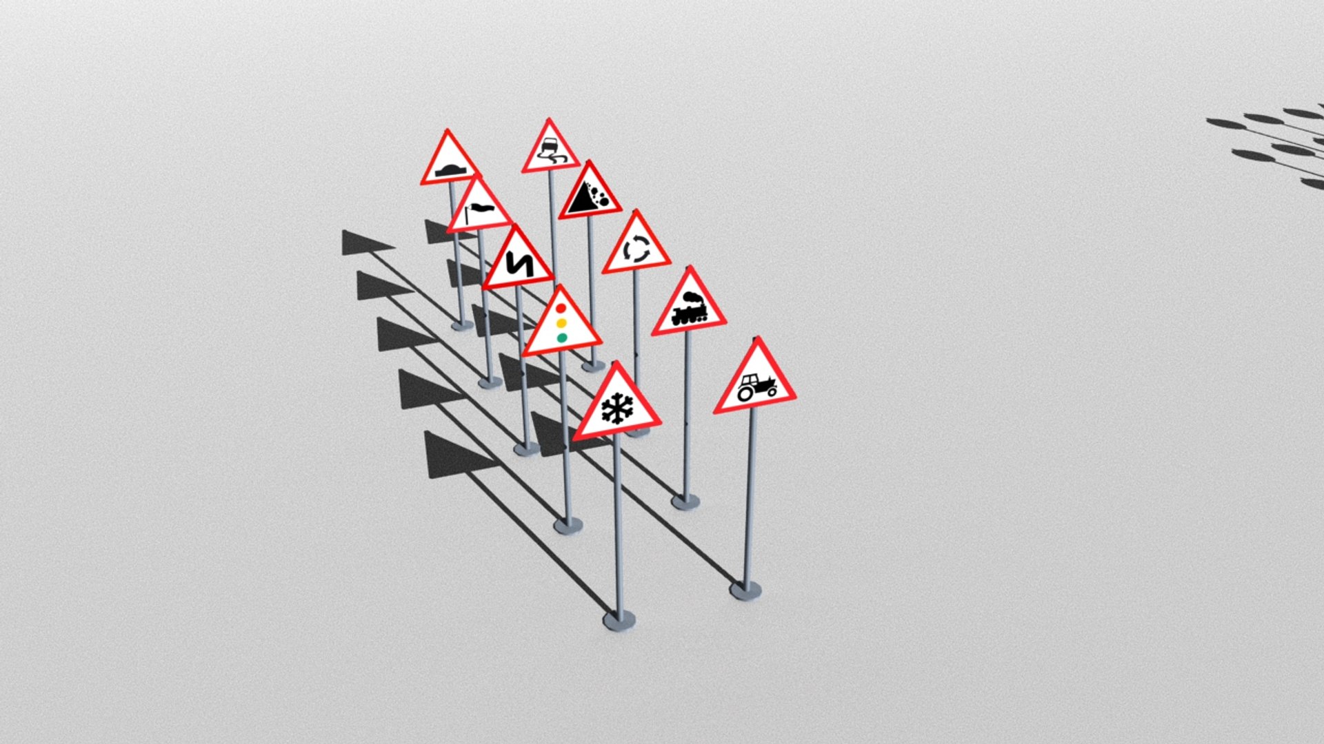 3D Model Traffic Signs Package - TurboSquid 1234930