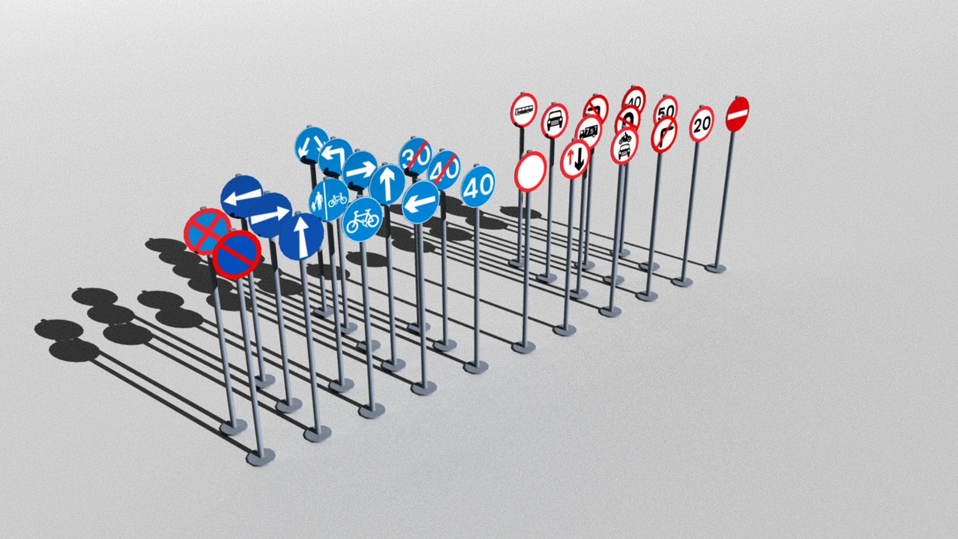 3D Model Traffic Signs Package - TurboSquid 1234930