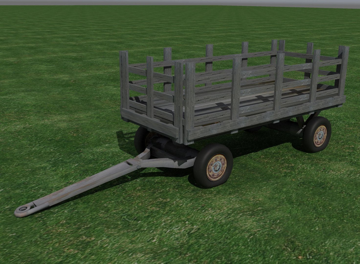hay wagon 3d model