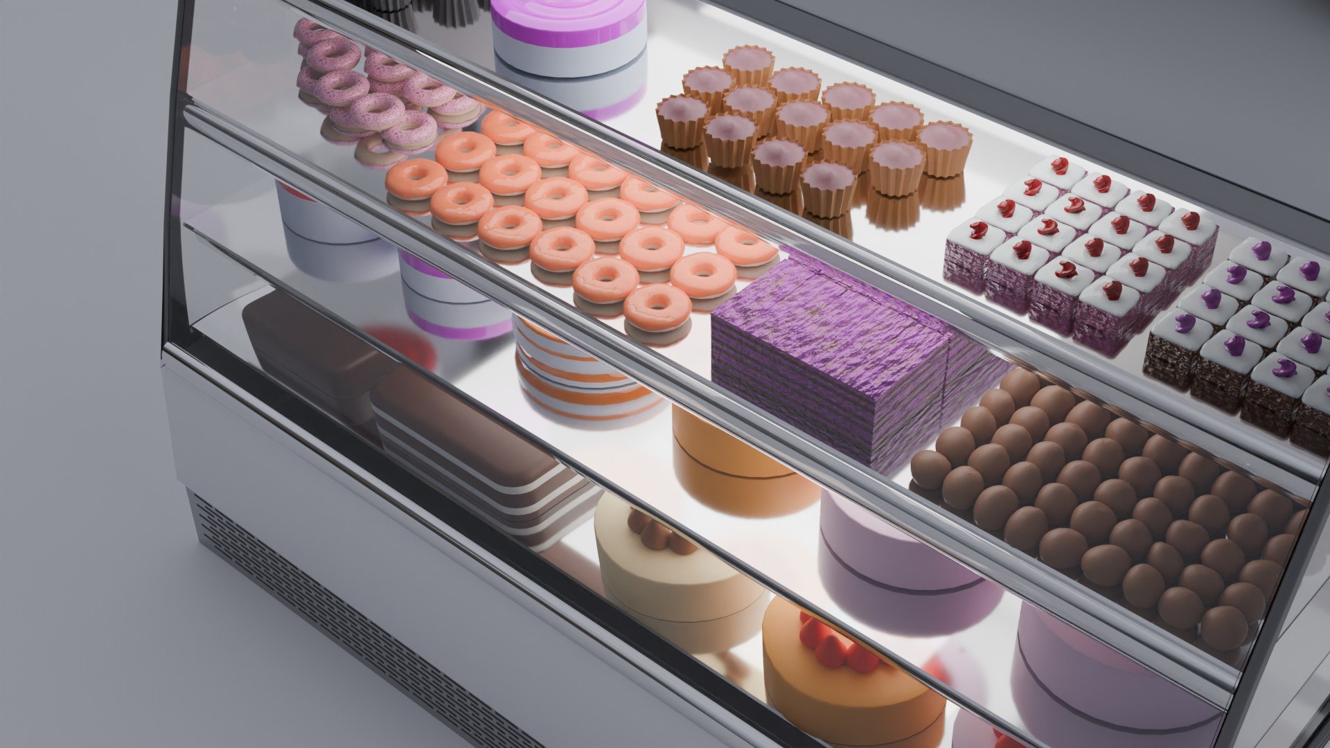 Baker Counter Bakery Display 3D Model - TurboSquid 2237565
