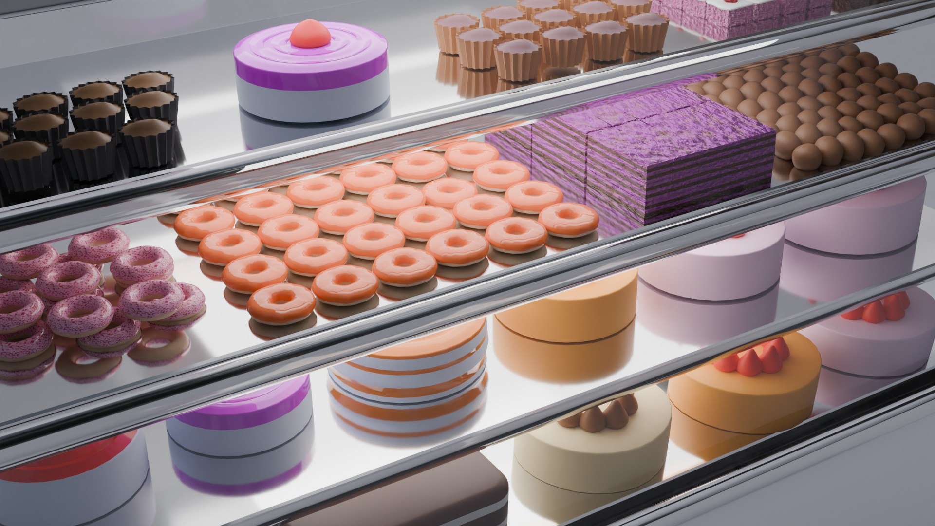 Baker Counter Bakery Display 3D Model - TurboSquid 2237565