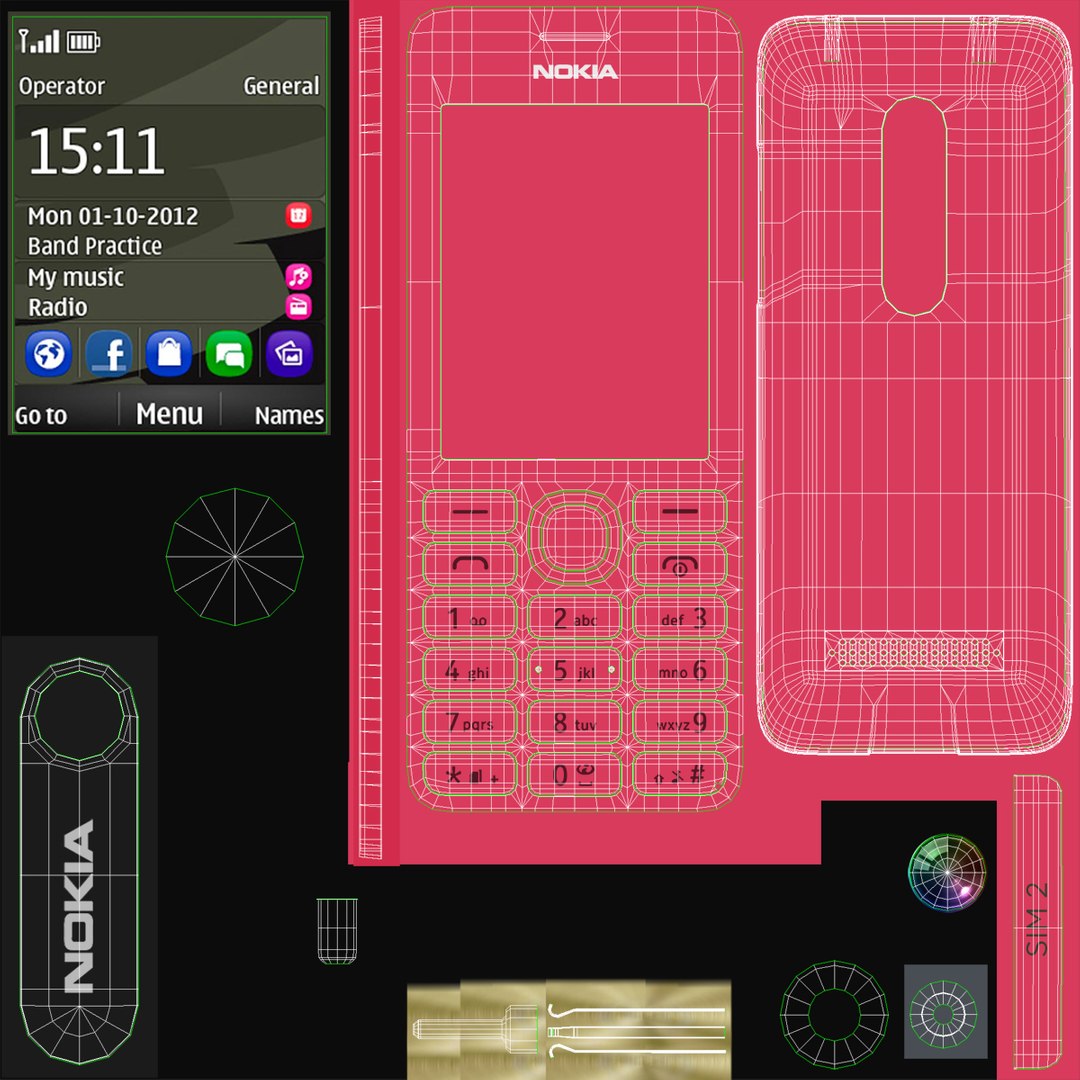 Max Nokia 206 Black White