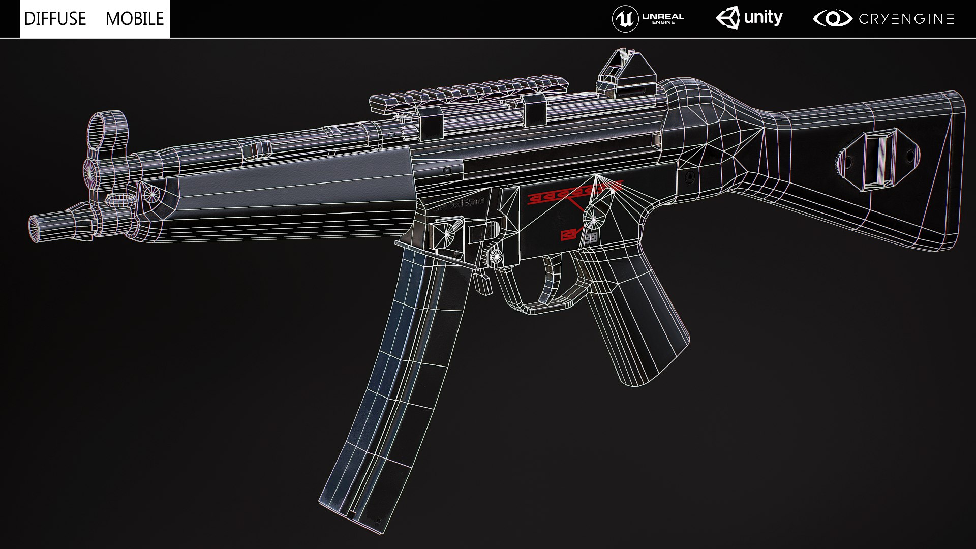 3D Mp5A2 - Mobile Ready Low Poly Model - TurboSquid 1781933