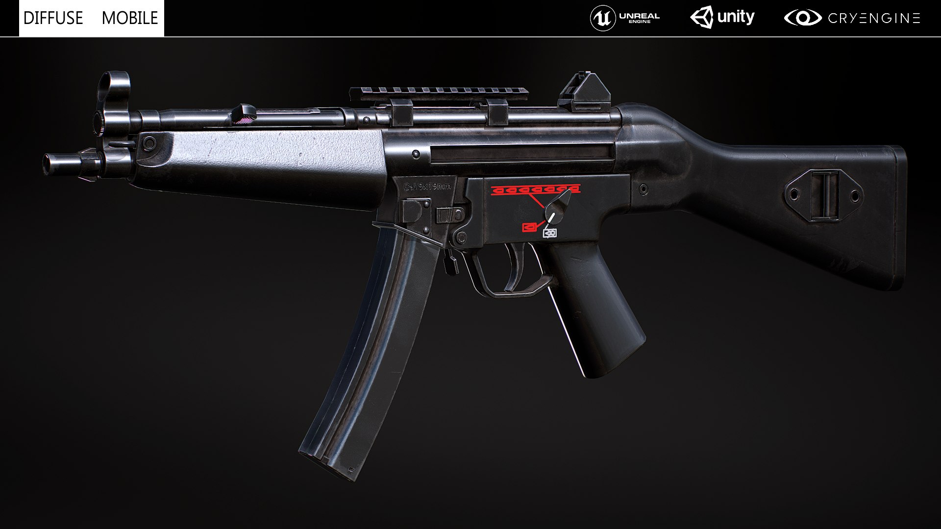 3D Mp5A2 - Mobile Ready Low Poly Model - TurboSquid 1781933