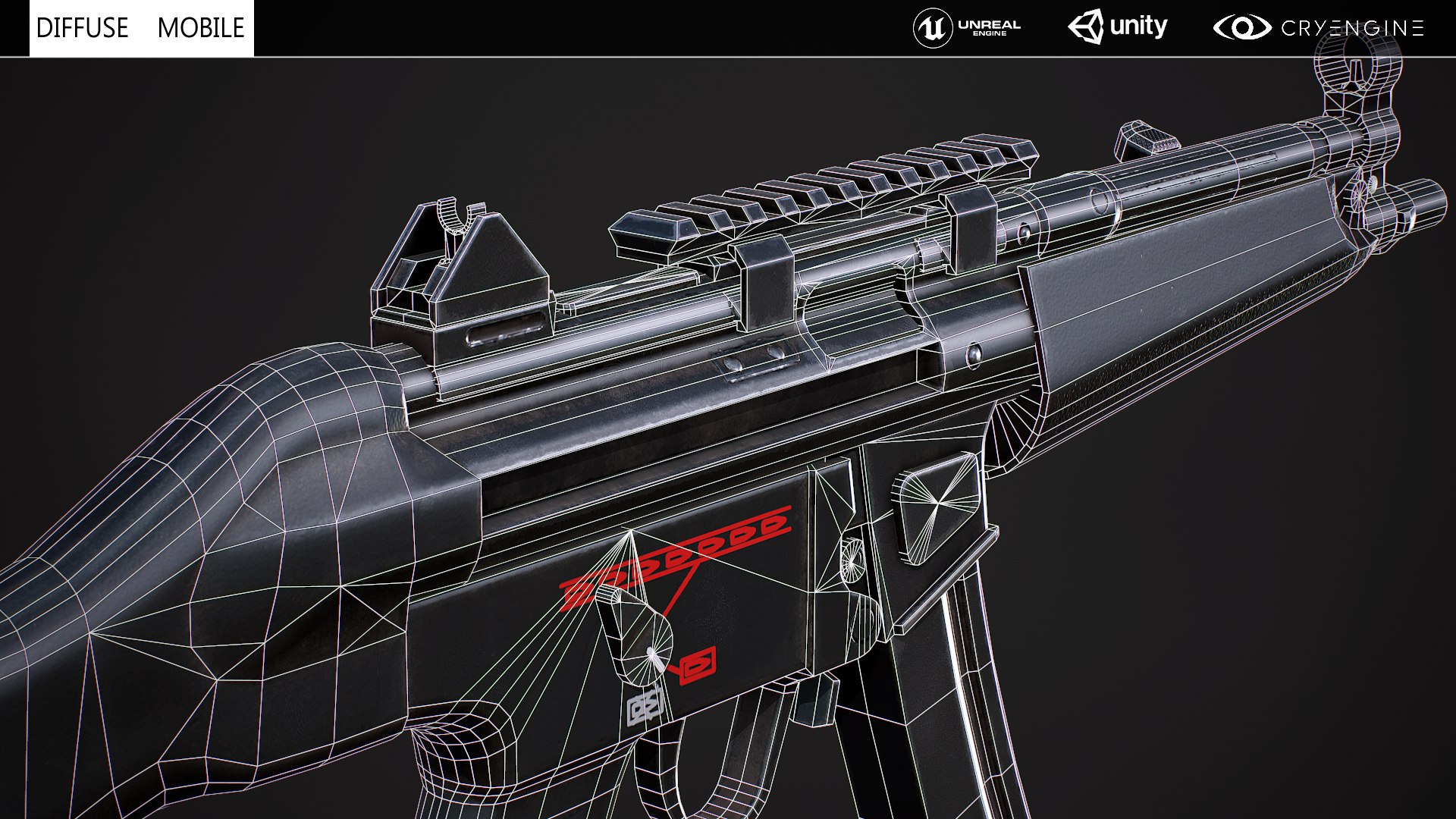 3D Mp5A2 - Mobile Ready Low Poly Model - TurboSquid 1781933
