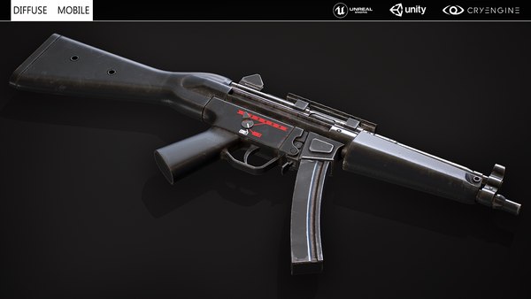3D Mp5A2 - Mobile Ready Low Poly model - TurboSquid 1781933