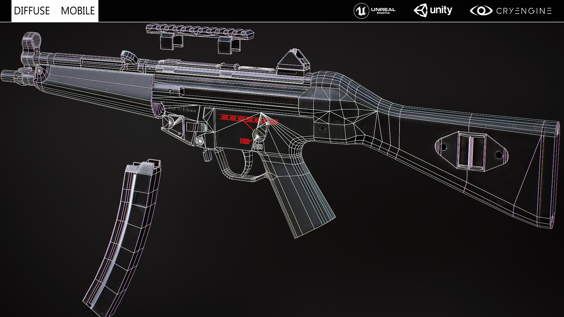 3D Mp5A2 - Mobile Ready Low Poly Model - TurboSquid 1781933