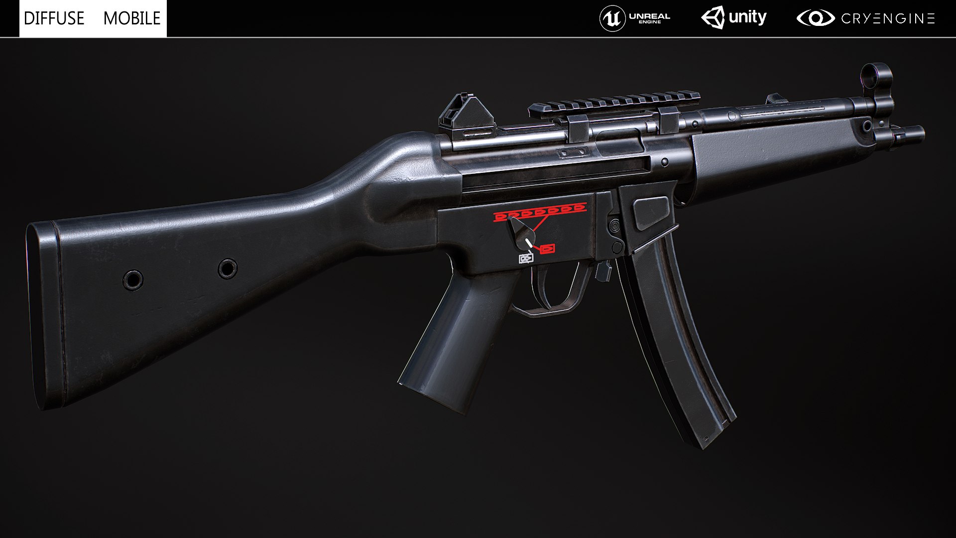 3D Mp5A2 - Mobile Ready Low Poly Model - TurboSquid 1781933