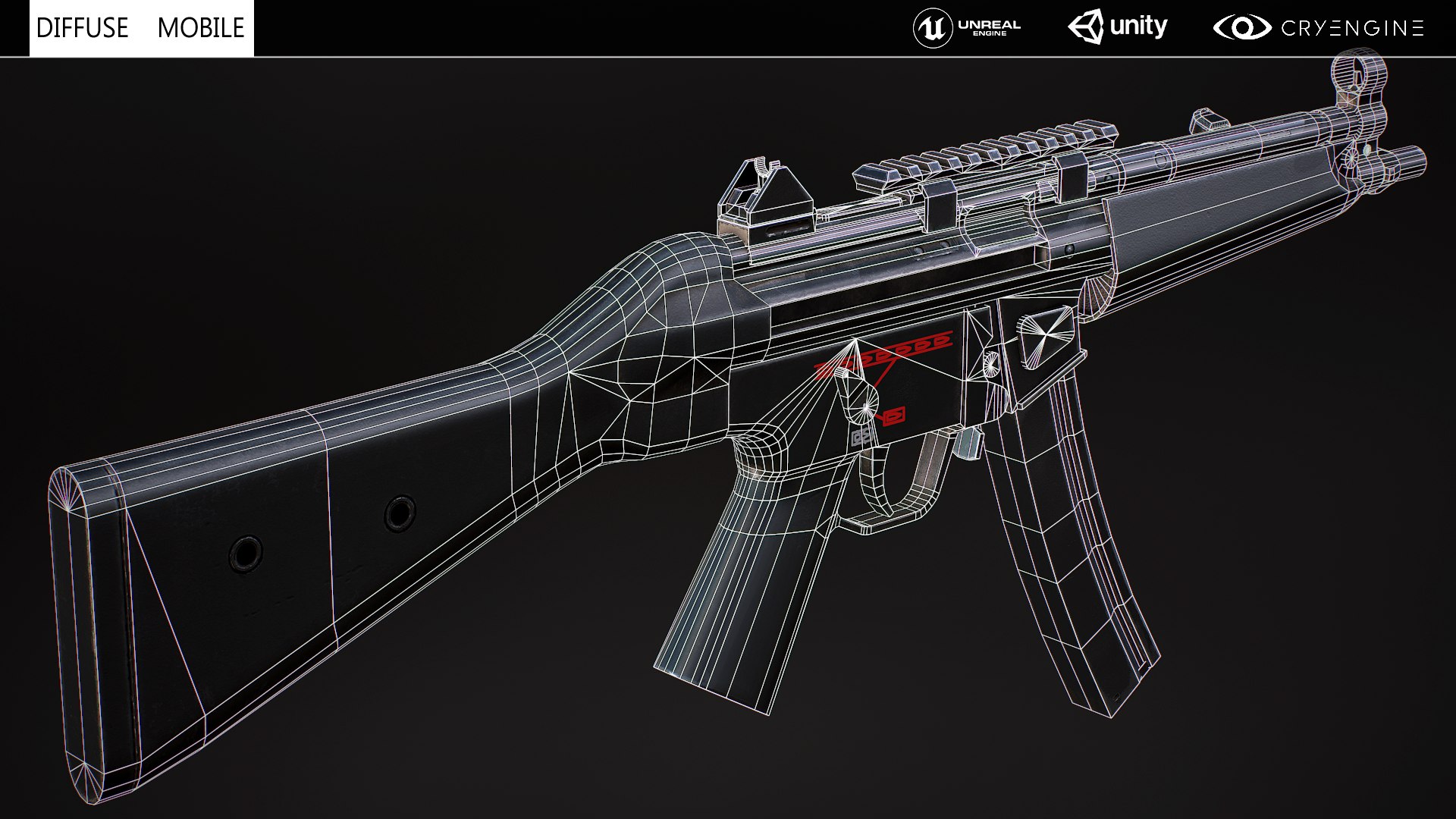 3D Mp5A2 - Mobile Ready Low Poly Model - TurboSquid 1781933
