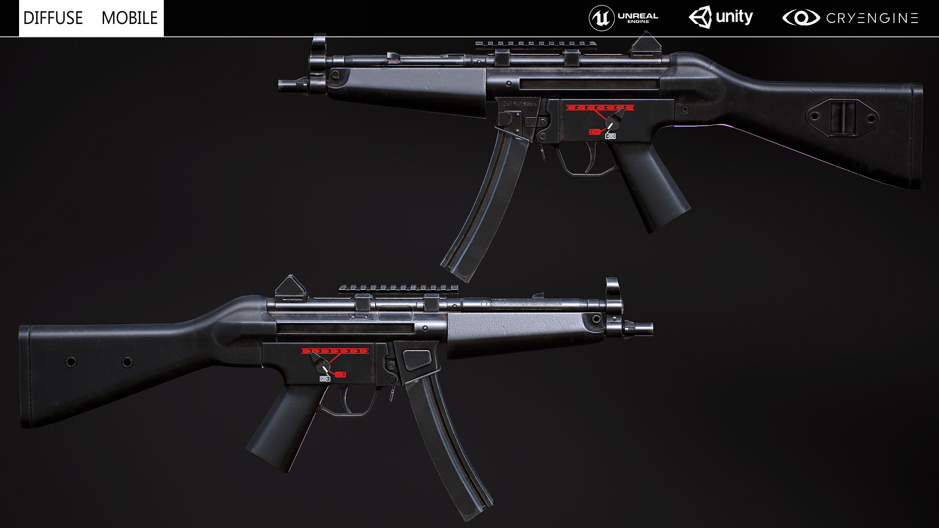 3D Mp5A2 - Mobile Ready Low Poly Model - TurboSquid 1781933